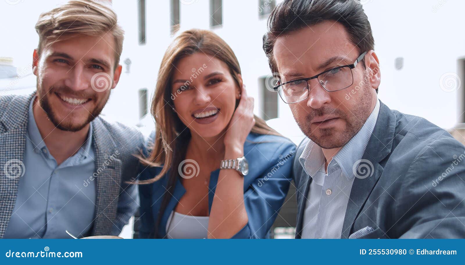 Business team at lunchtime stock photo. Image of food - 255530980