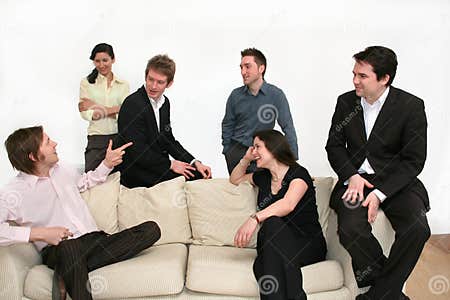Business Team - Making the Point Stock Photo - Image of attractive ...