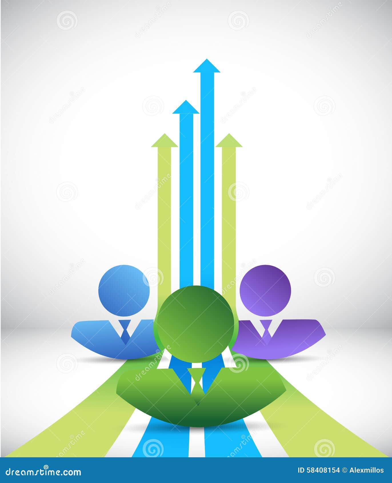 Business Team Making Profits Concept Stock Illustration - Illustration ...