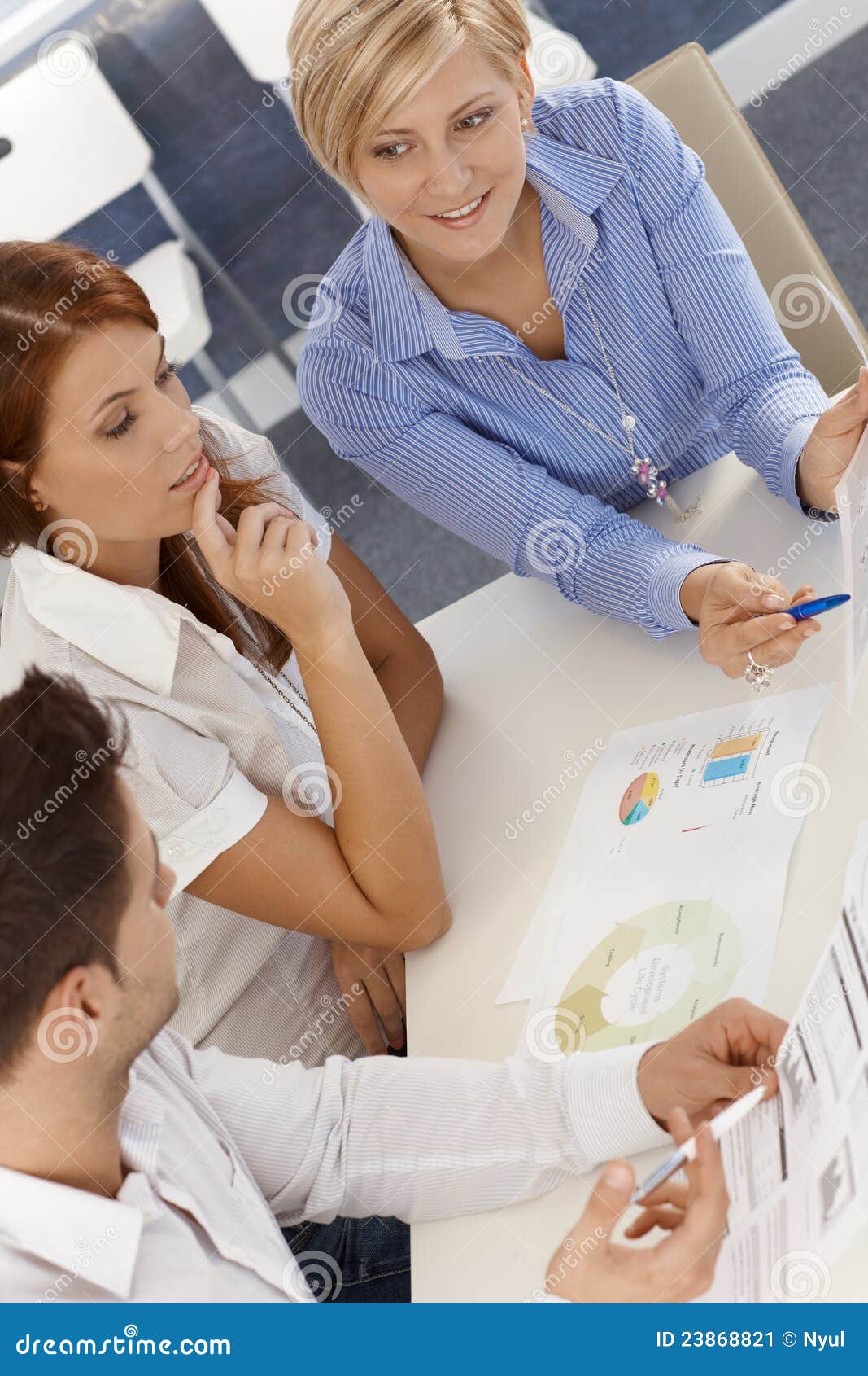 Business team at meeting stock image. Image of diagram - 23868821