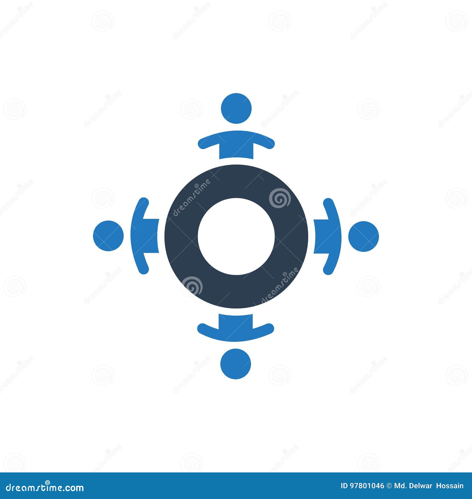 Business Team Meeting Icon stock vector. Illustration of teamwork ...