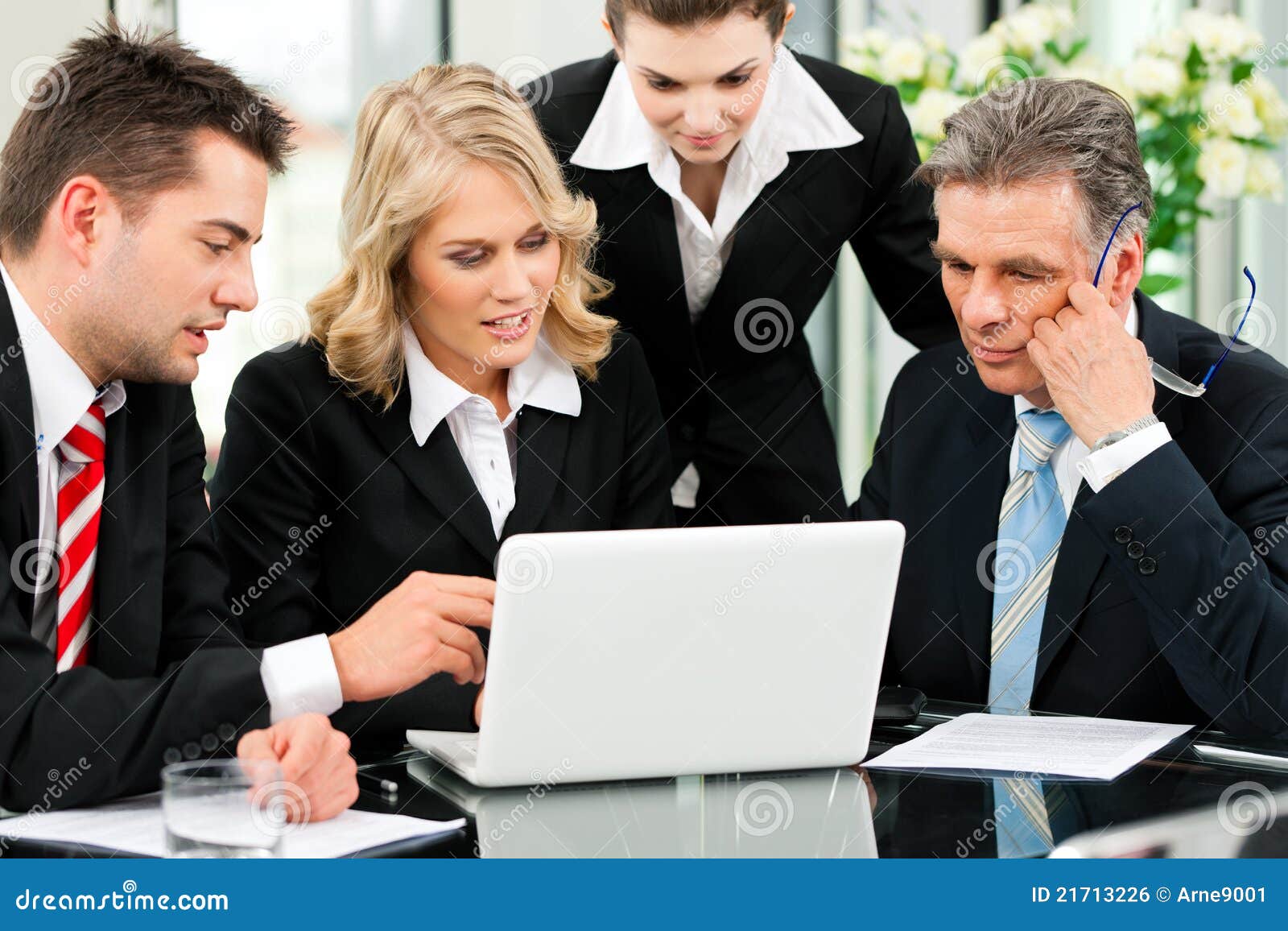 Business - Team Meeting in an Office Stock Photo - Image of advice ...