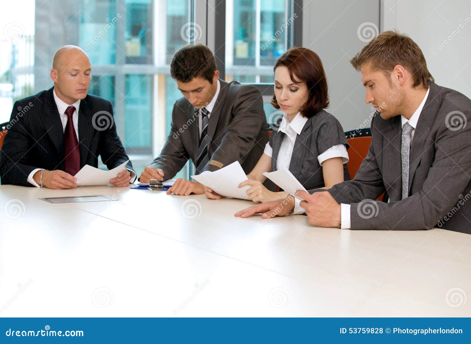 Business Team Meeting in Office Stock Photo - Image of room, business ...