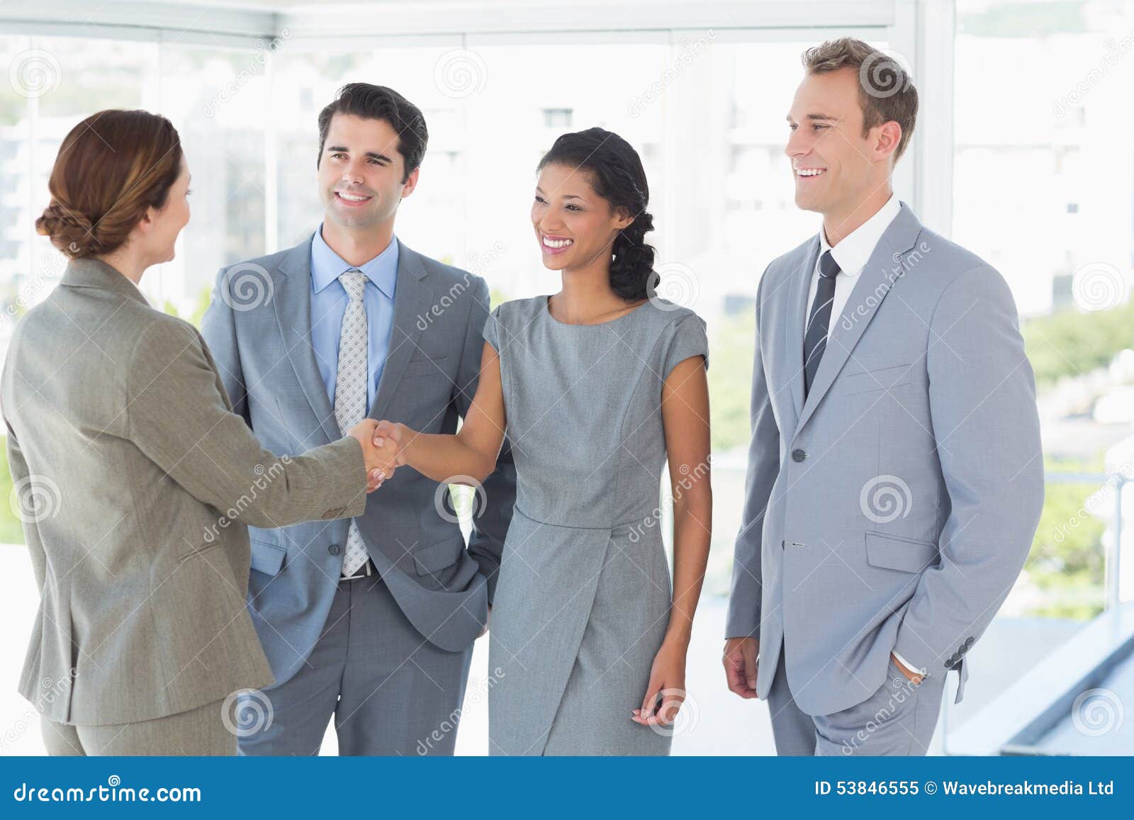 Business Team Meeting Their Partner Stock Image - Image of adult ...