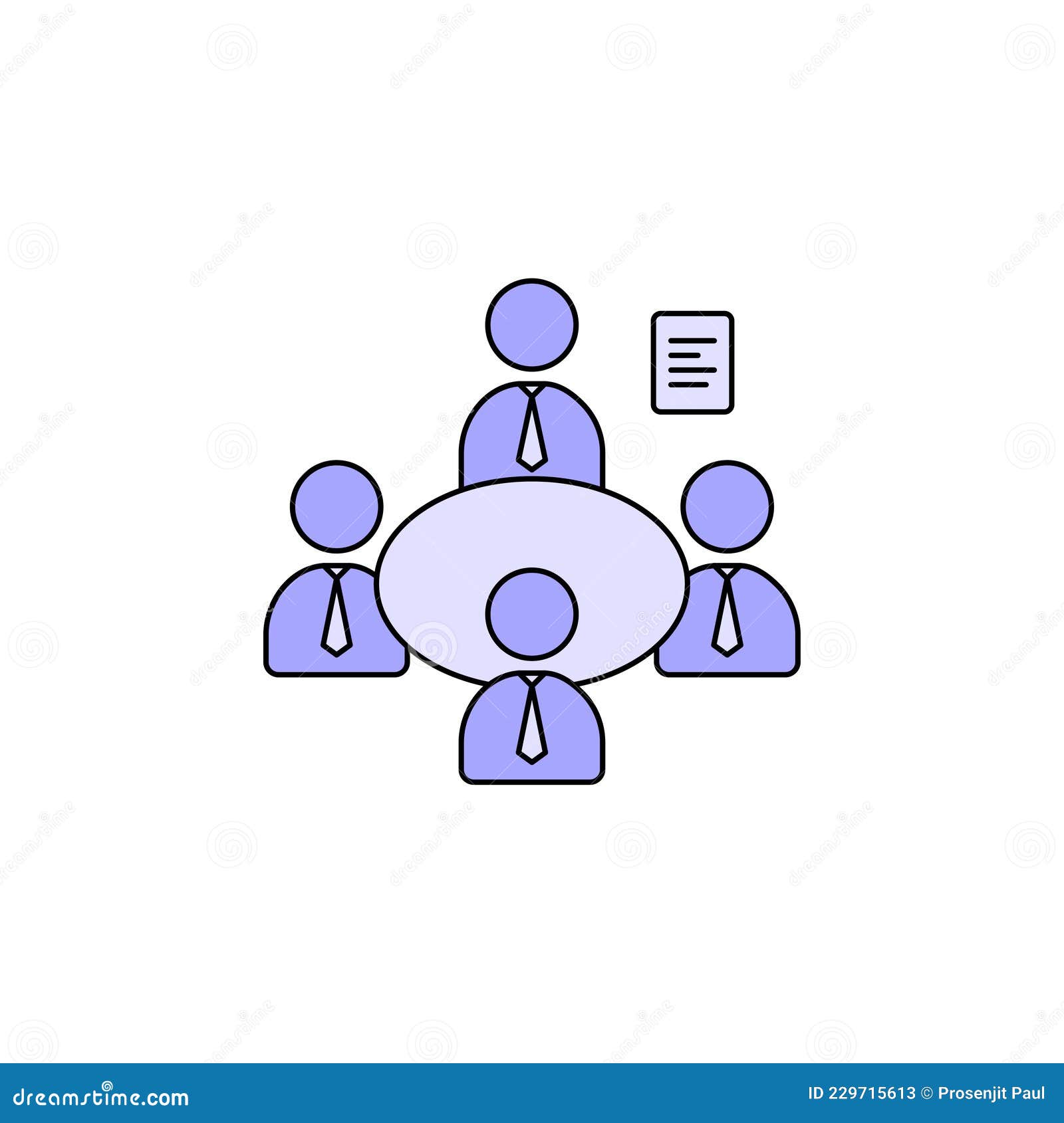 Business Team Meeting Vector Icon Stock Vector - Illustration of ...