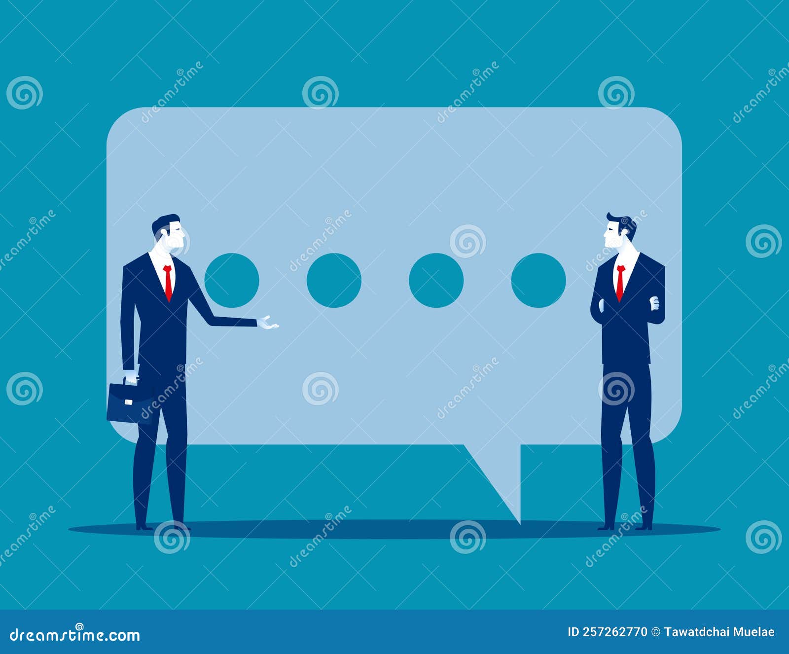 Business Team is Negotiating. Business Discussion Vector Illustration ...