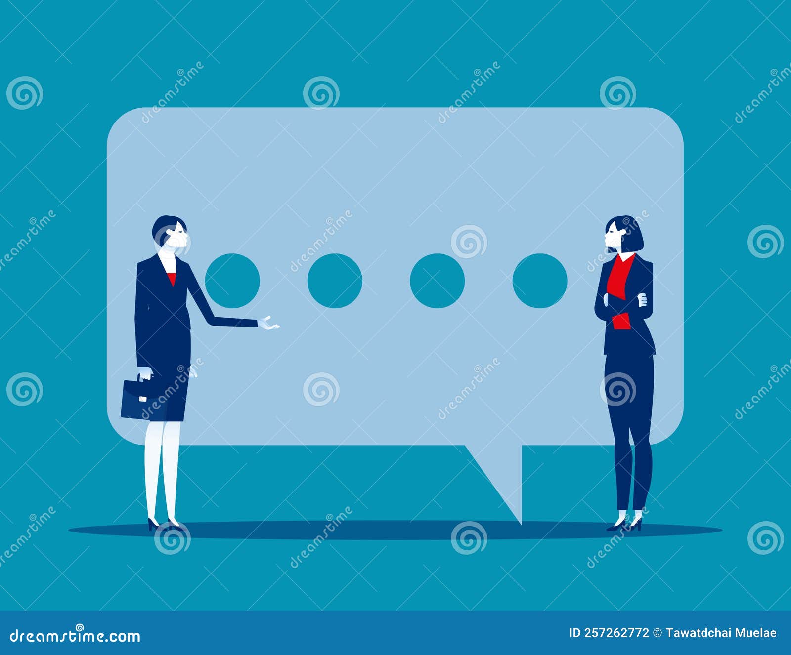 Business Team is Negotiating. Business Discussion Vector Illustration ...