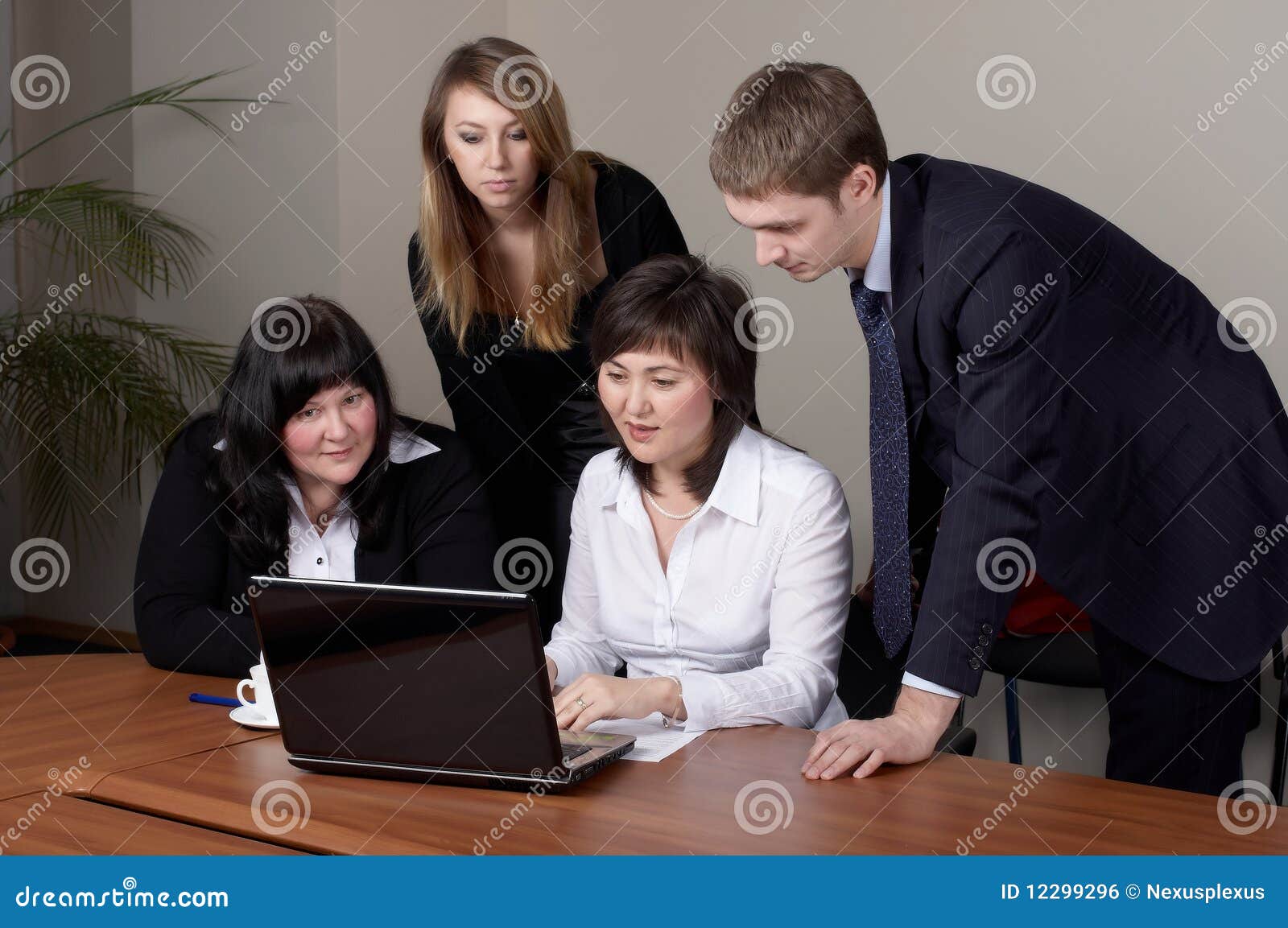 Business team in office stock photo. Image of friendly - 12299296
