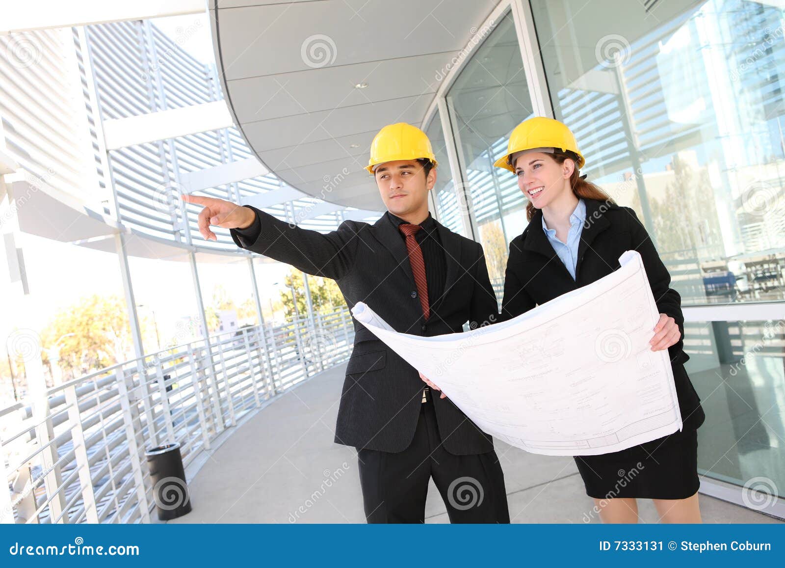 Business Team at Office Construction Site Stock Image - Image of ...