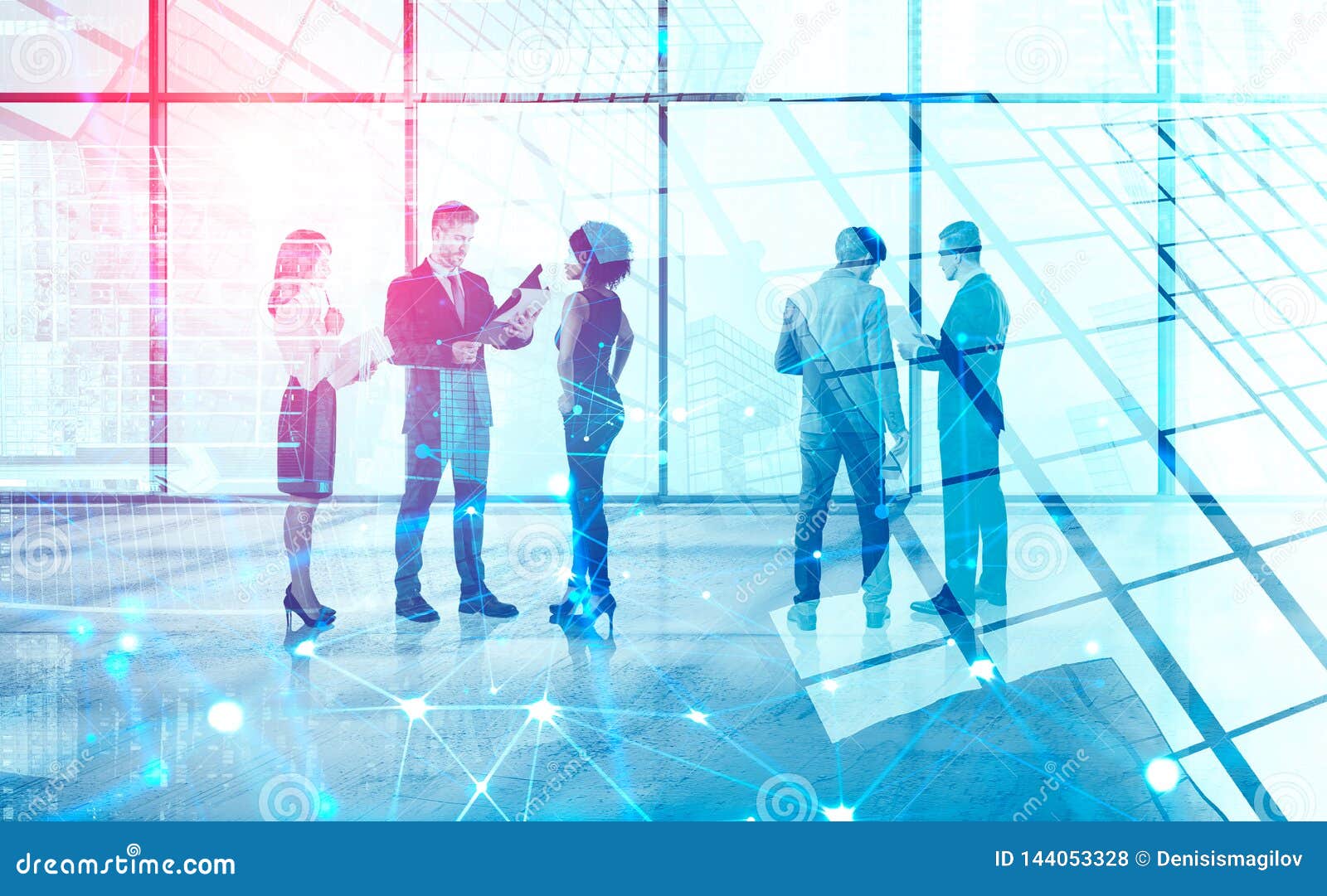 Business Team in Office, Digital Technology Stock Photo - Image of ...