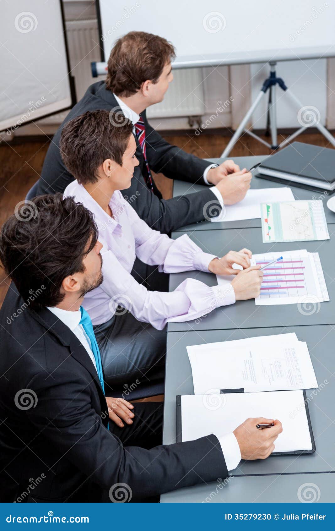 Business Team in Office Meeting Presentation Stock Photo - Image of ...
