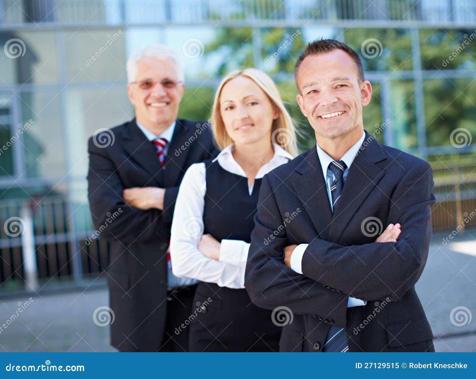 Business Team Outside the Office Stock Image - Image of businesswoman ...