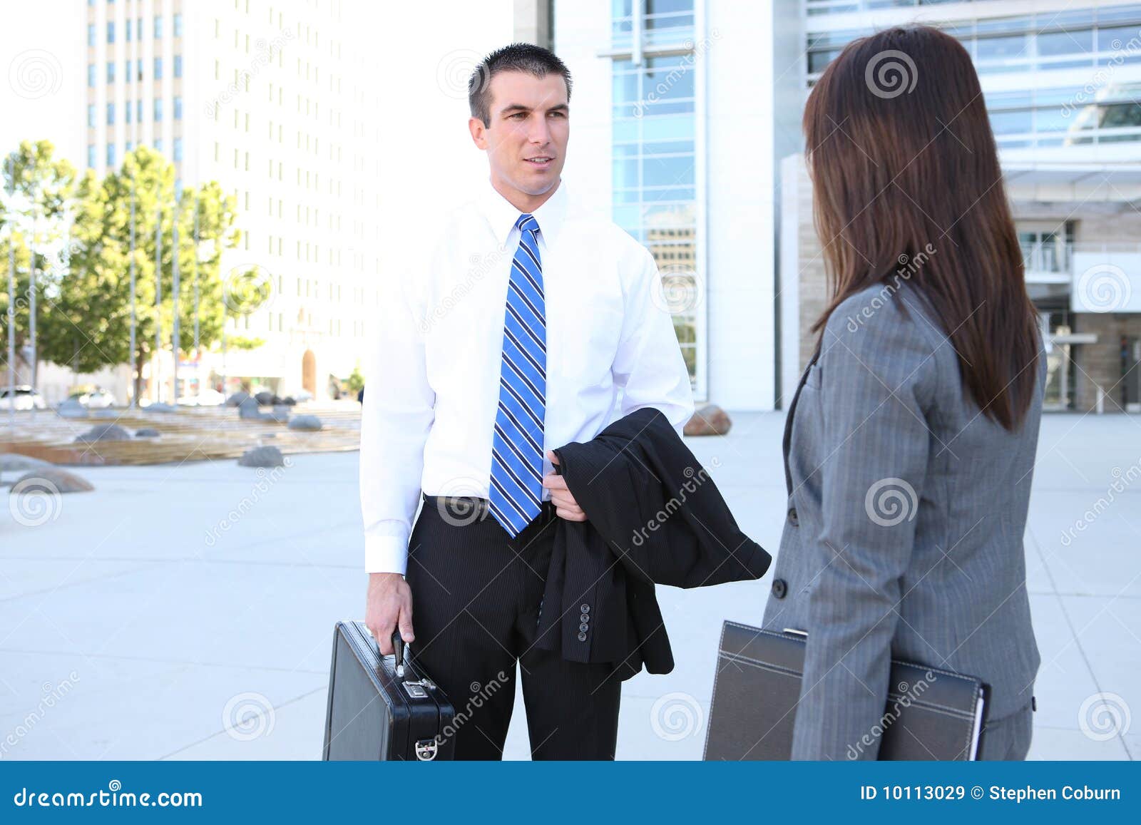 Business Team Outside Office Building Stock Image - Image of teamwork ...