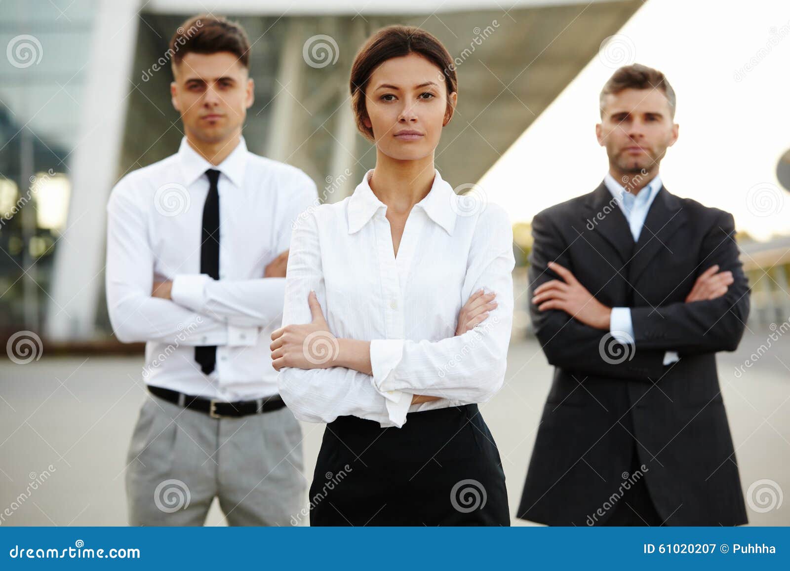 Business Team Outside Office. People Stock Image - Image of meeting ...