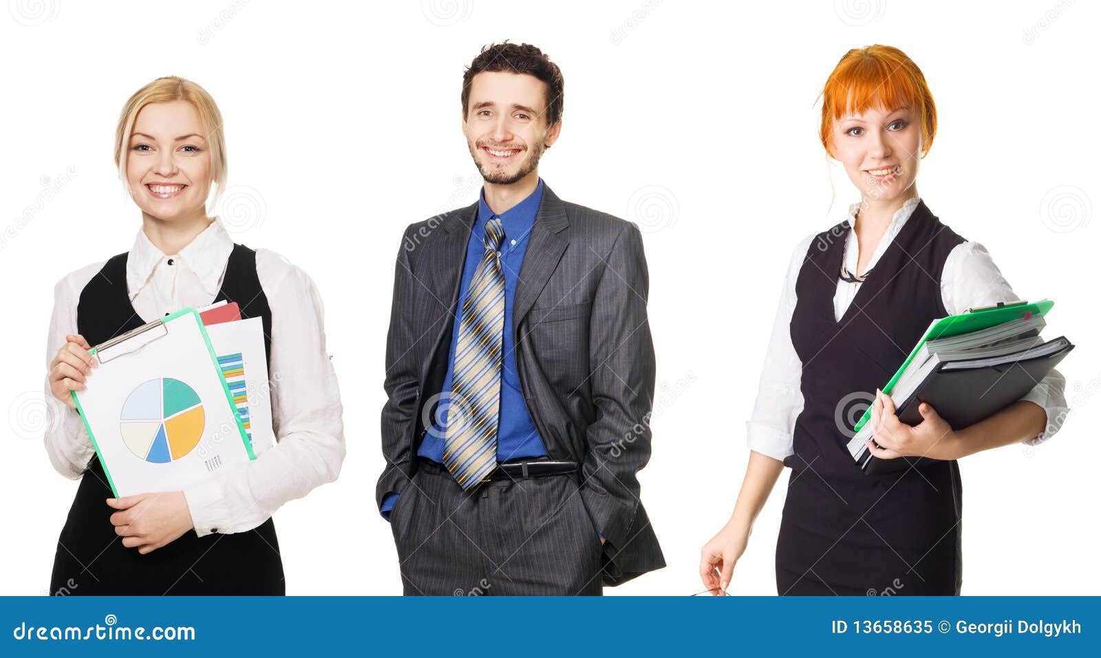 Business Team Over White Background Stock Image - Image of friendly ...