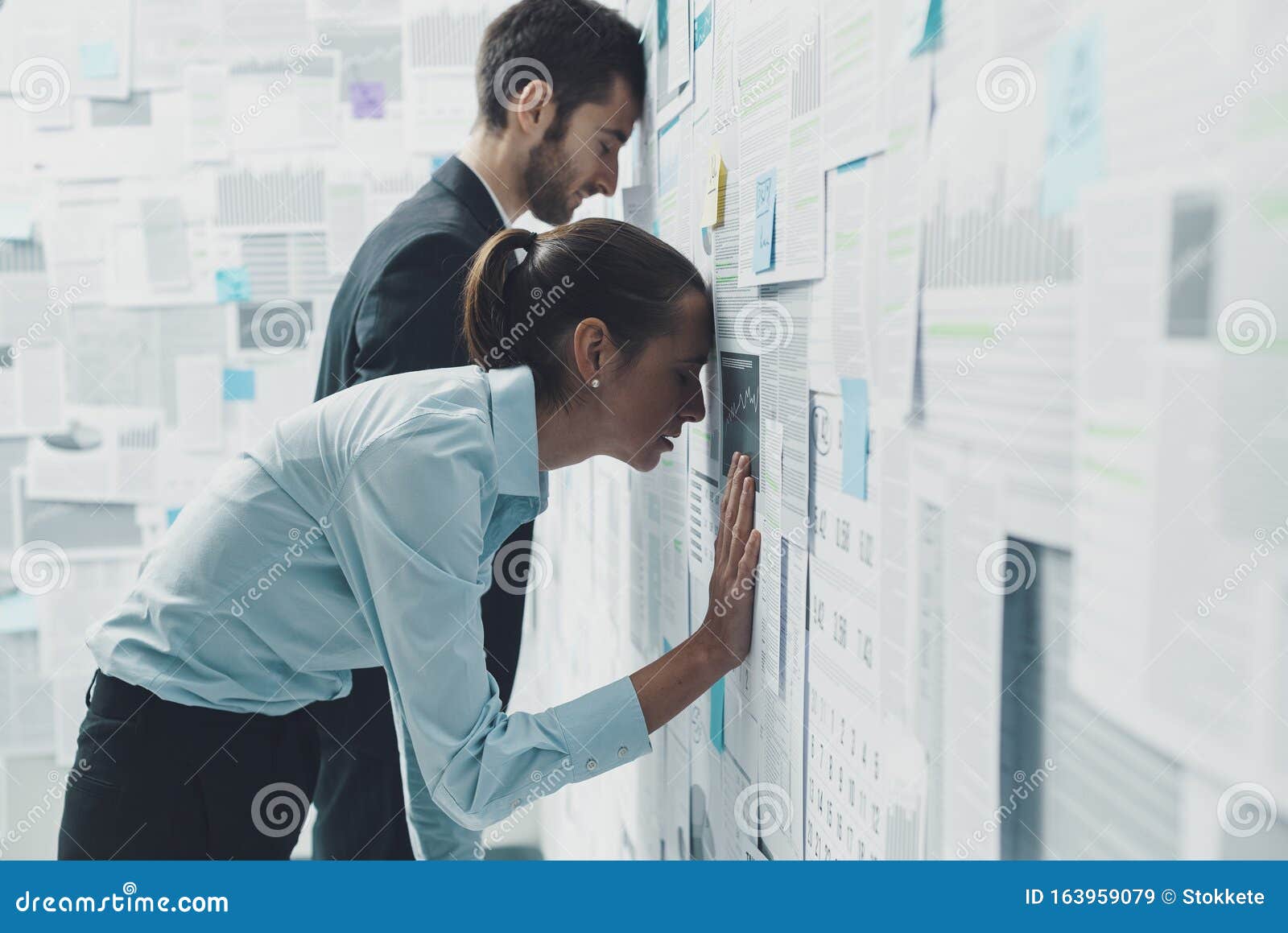 Business Team Overloaded with Problems Stock Image - Image of executive ...