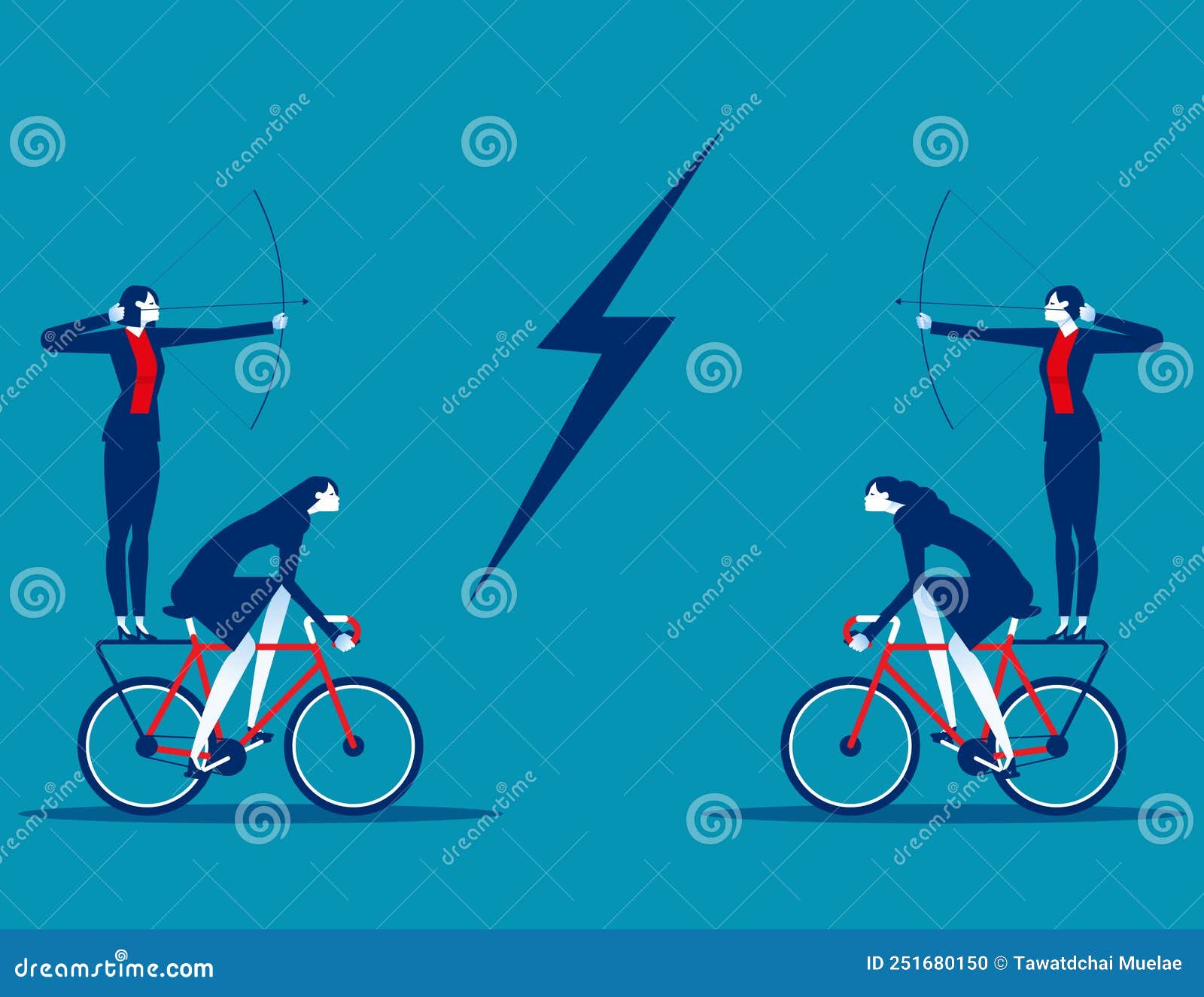 Business Team or Partner Competition. Business Battle Concept Stock ...