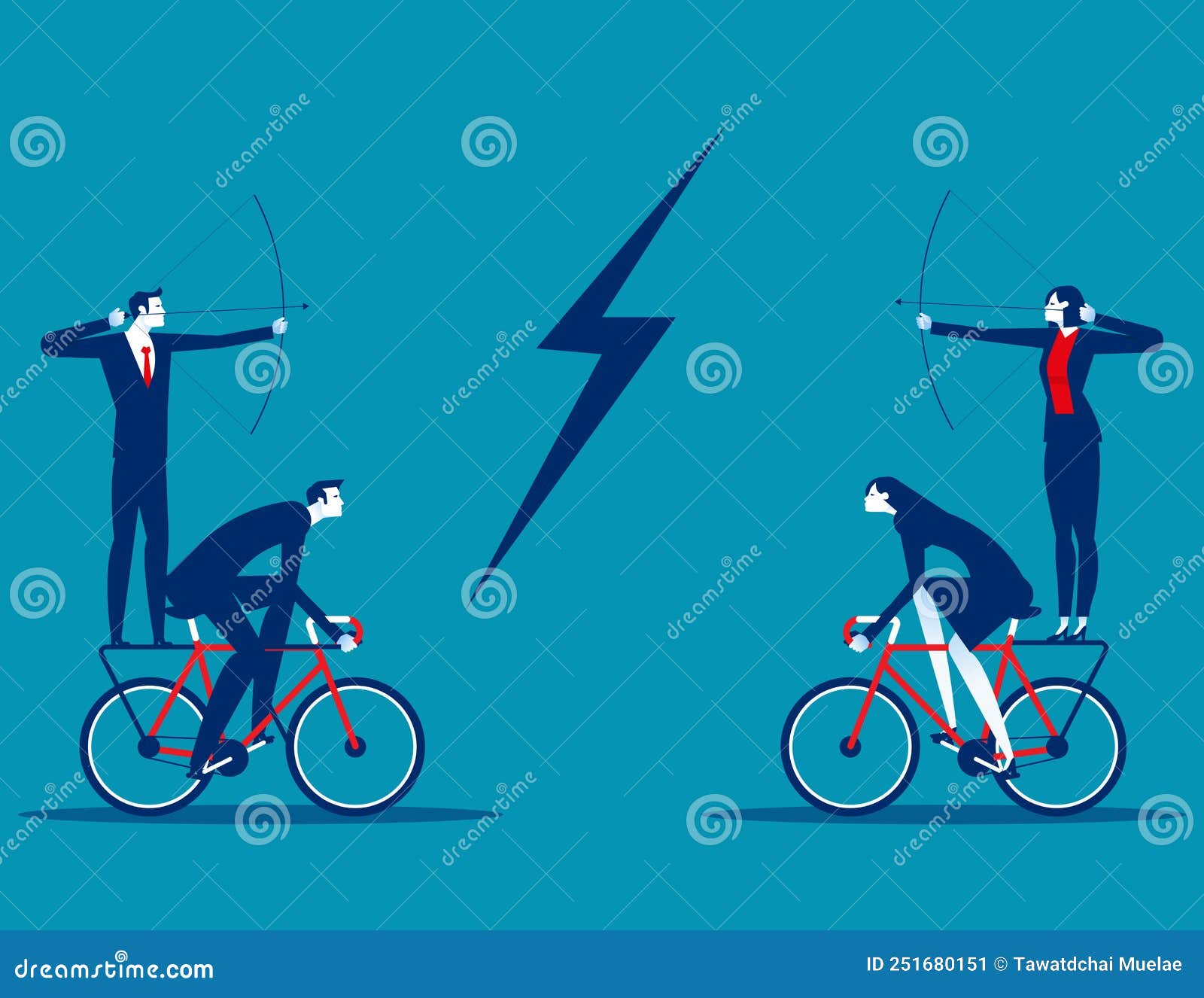 Business Team or Partner Competition. Business Battle Concept Stock ...