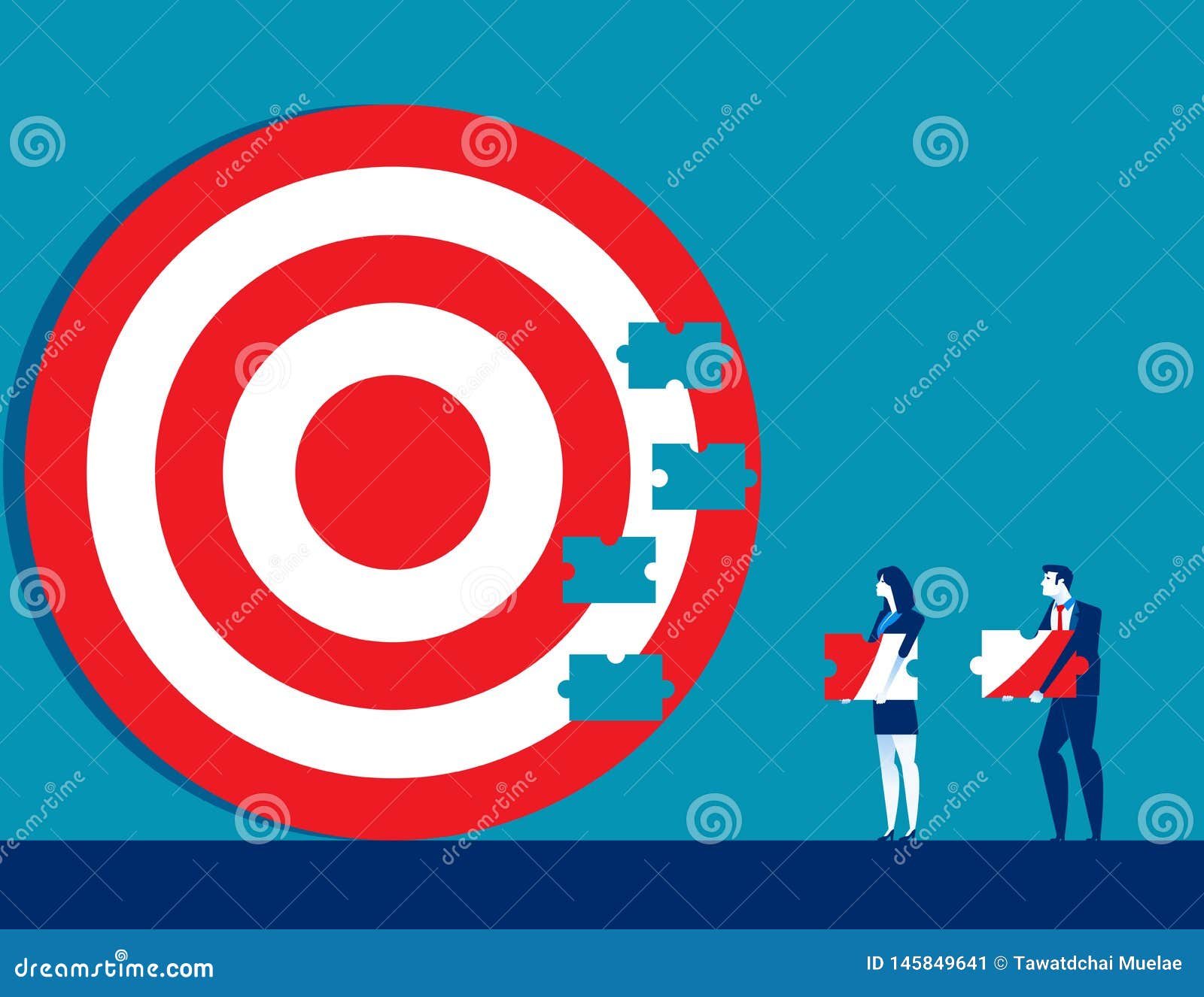 Business Team and Partner Create Goals Together. Concept Business ...