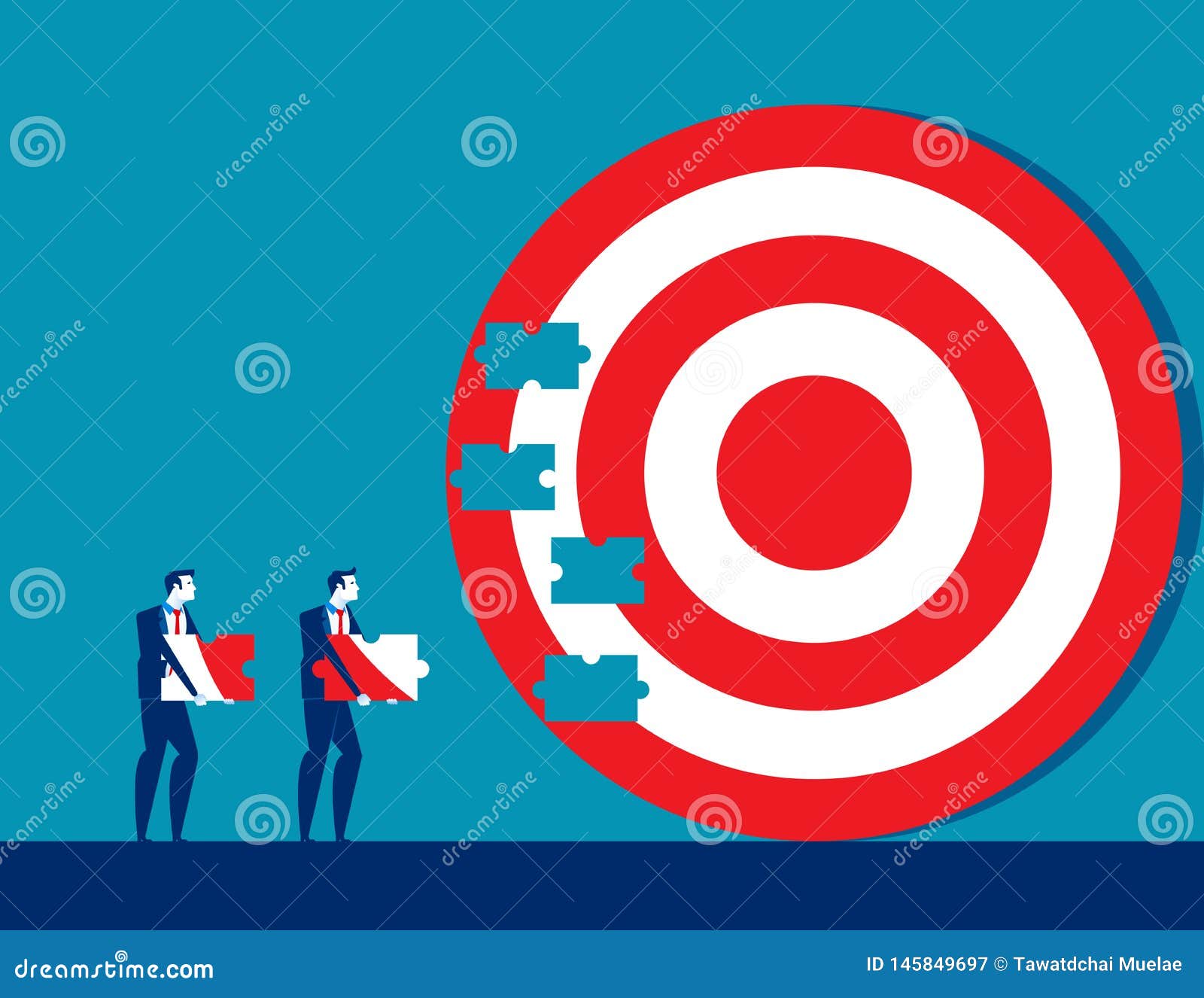 Business Team and Partner Create Goals Together. Concept Business ...