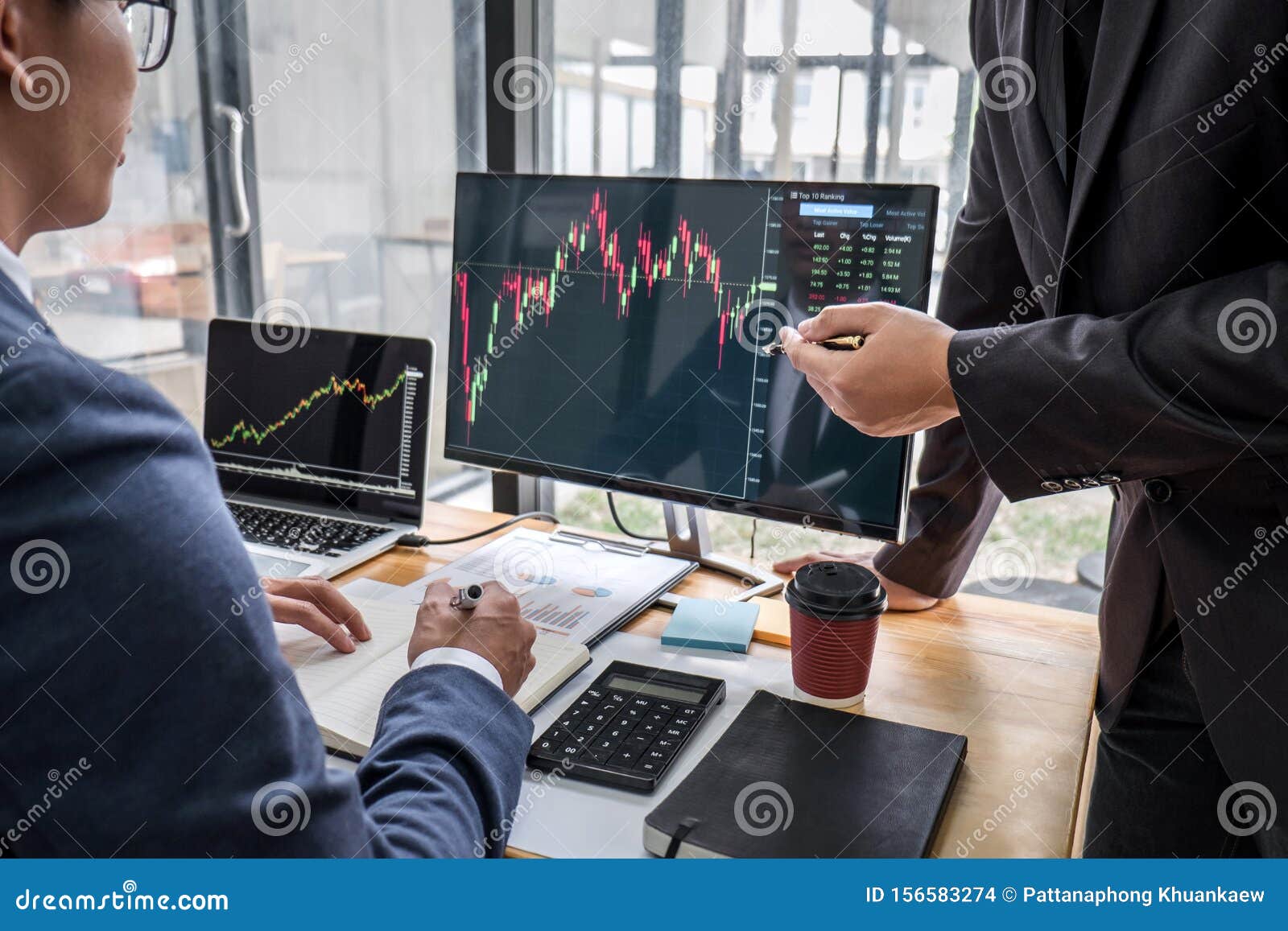 Business Team Partner Working with Computer, Laptop, Discussion and ...