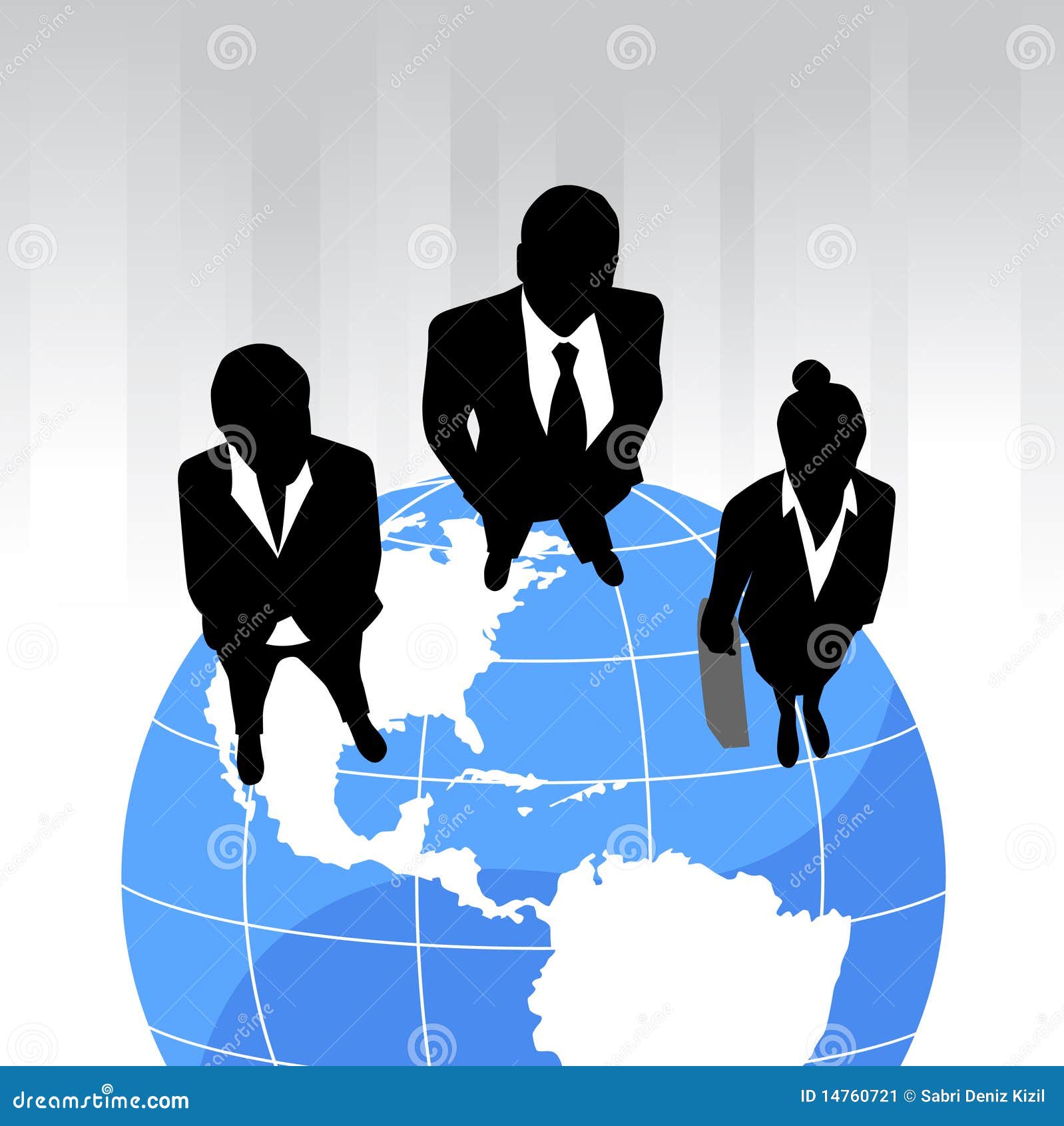 Business Team on the Planet Stock Vector - Illustration of group ...