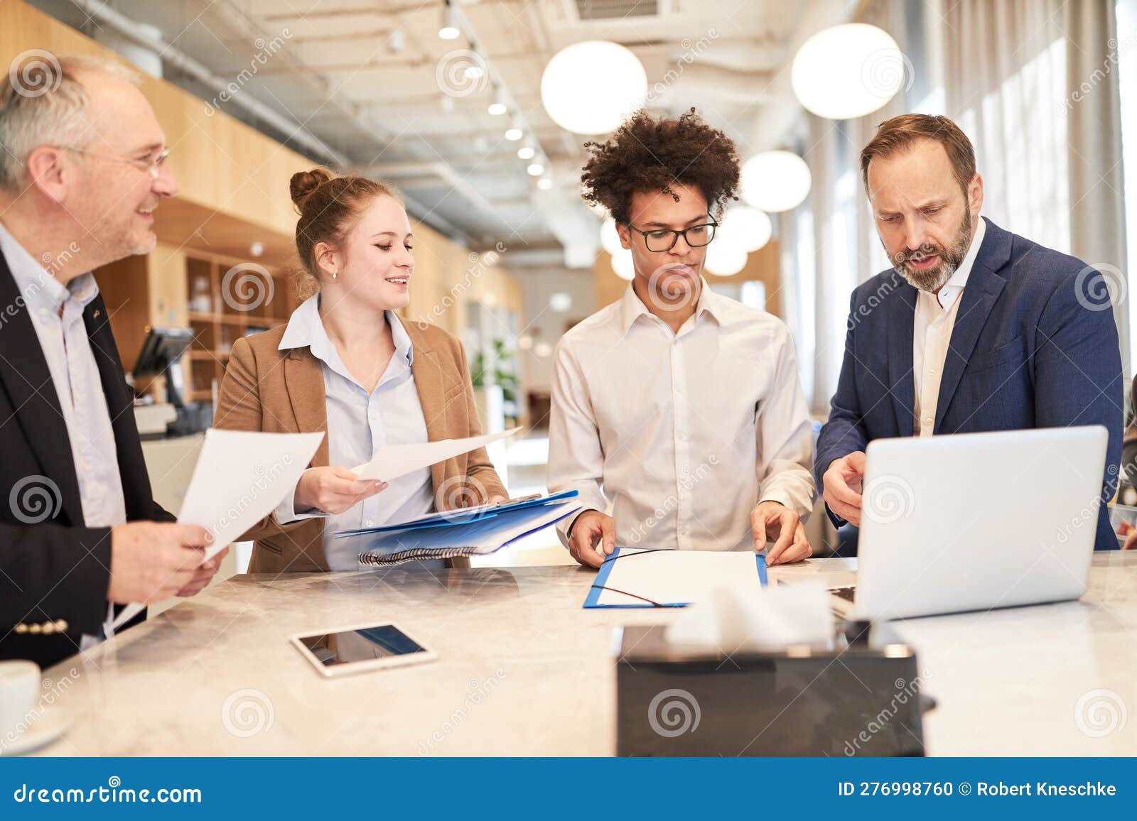 Business Team Planning a Project on the PC in the Office Stock Photo ...