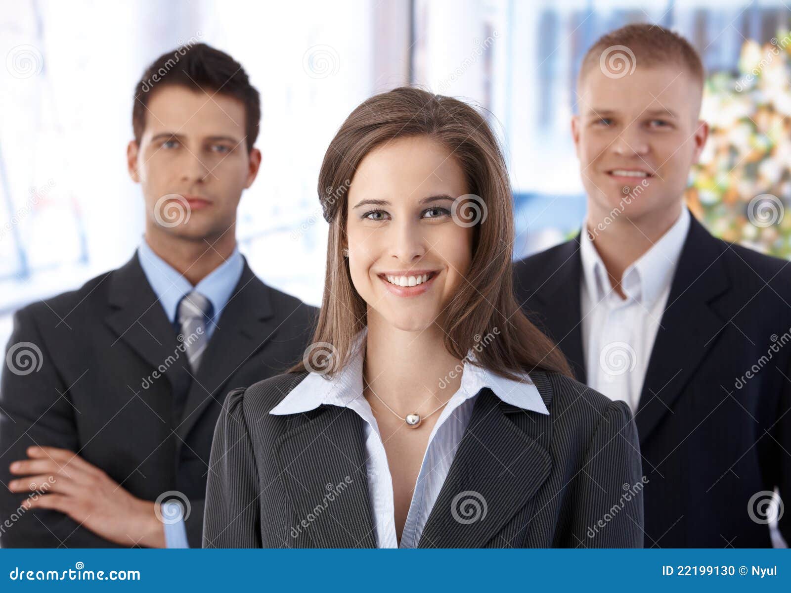 Team Portrait: Successful Business Woman Making Career In Manage ...