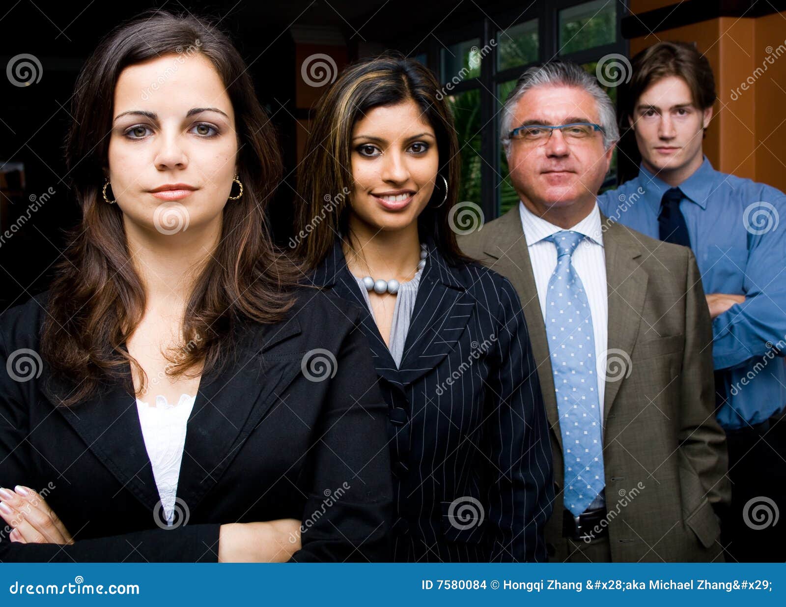 Business team portrait stock photo. Image of camera, cooperation - 7580084