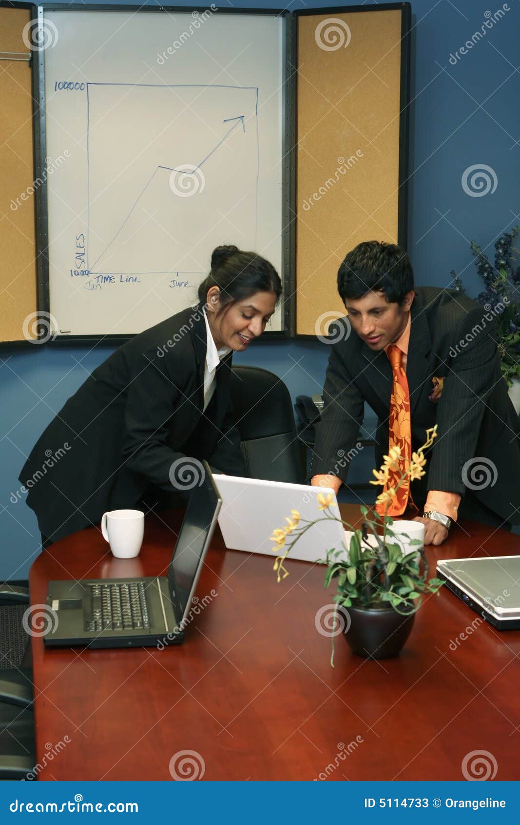 Business Team Preparing for Presentation Stock Image - Image of ...