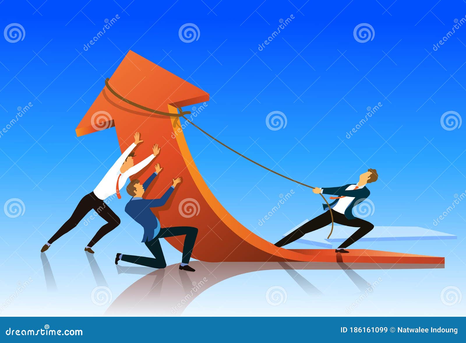 Team Pulling Heavy Weight. Obligations Vector Concept | CartoonDealer ...