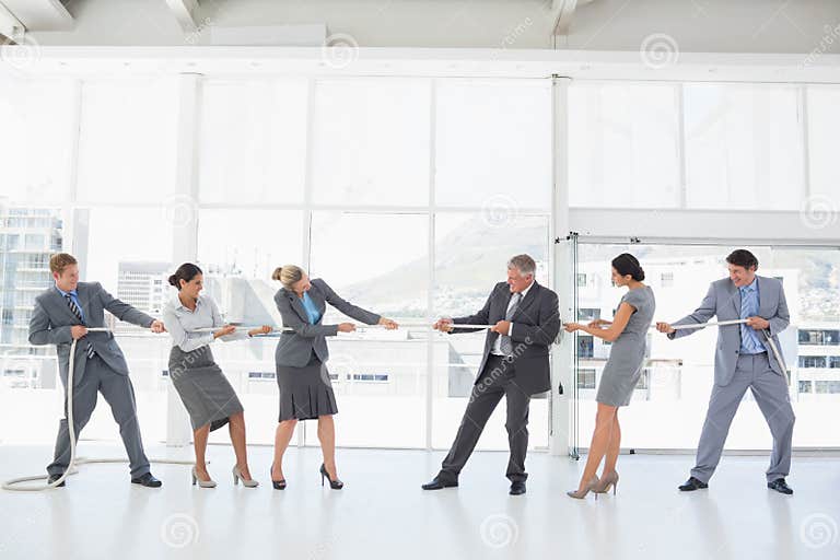 Business Team Pulling the Rope Stock Photo - Image of group, handsome ...