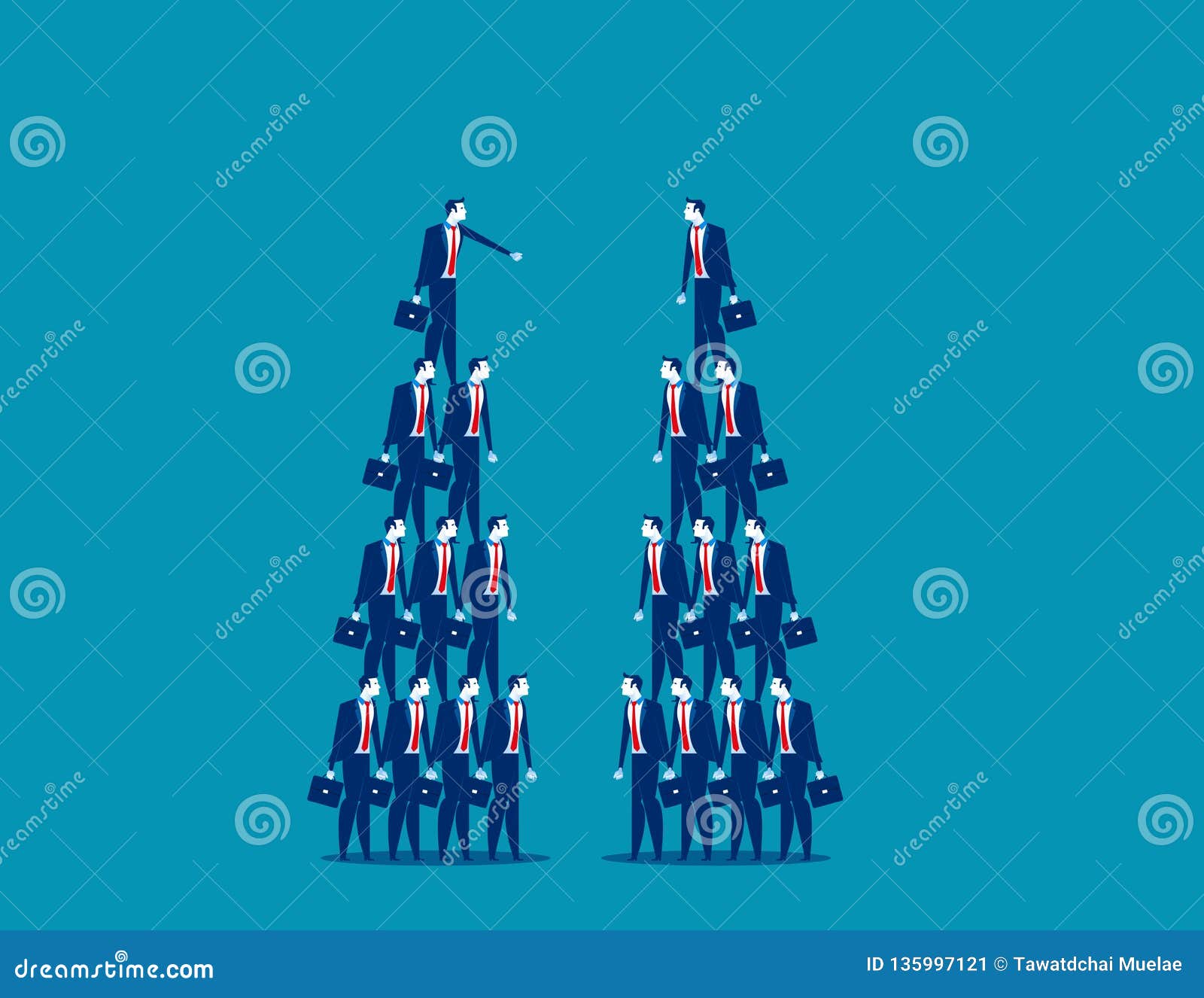 Business Team and Pyramid. Concept Business Vector Illustration Stock ...