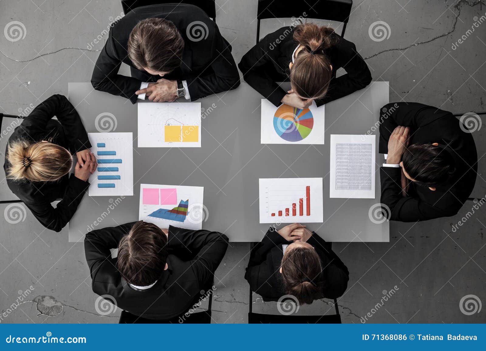 Business team with reports stock photo. Image of brainstorming - 71368086