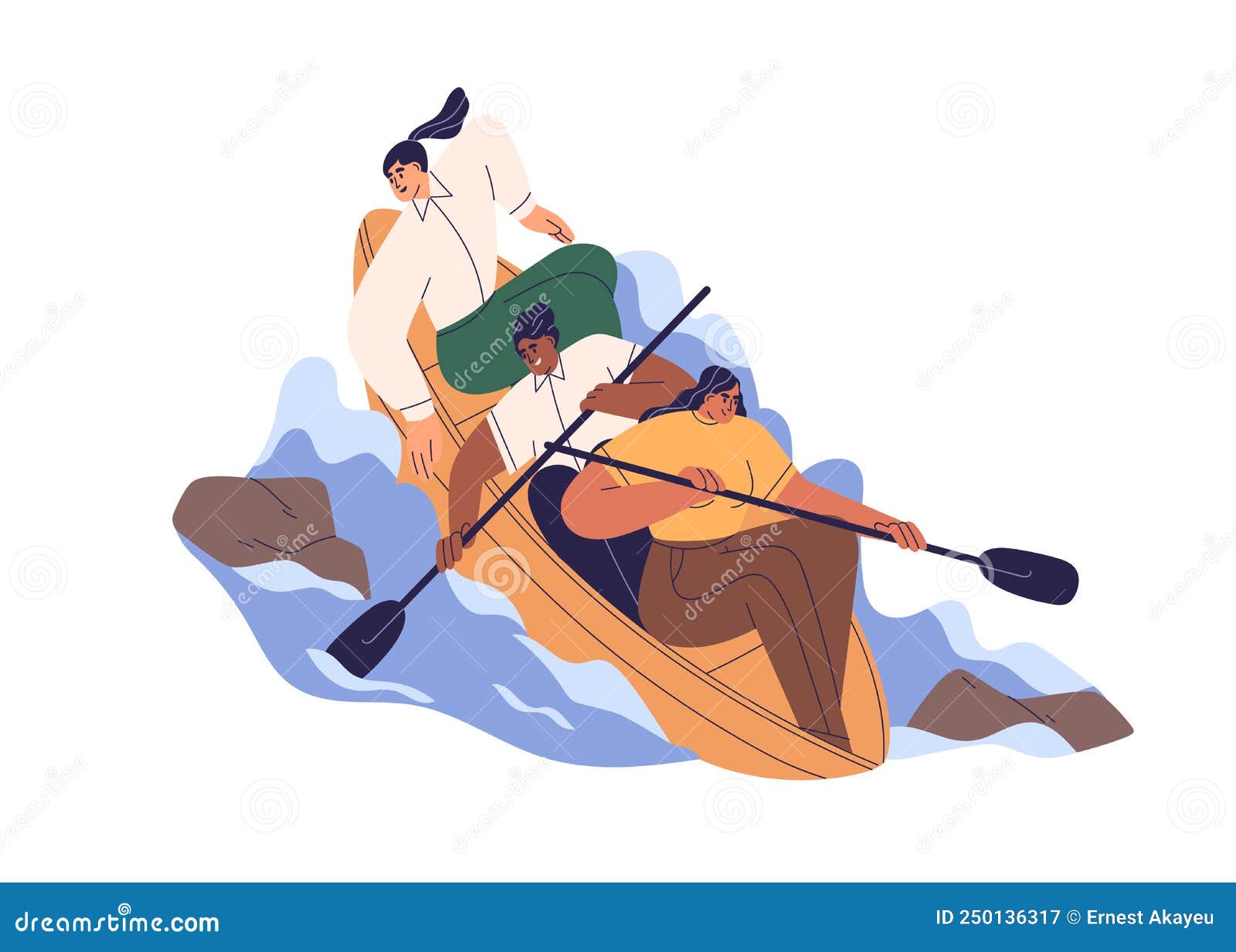 A Team Rowing Traditional Snake Boats. Concept For Boat Racing In The ...