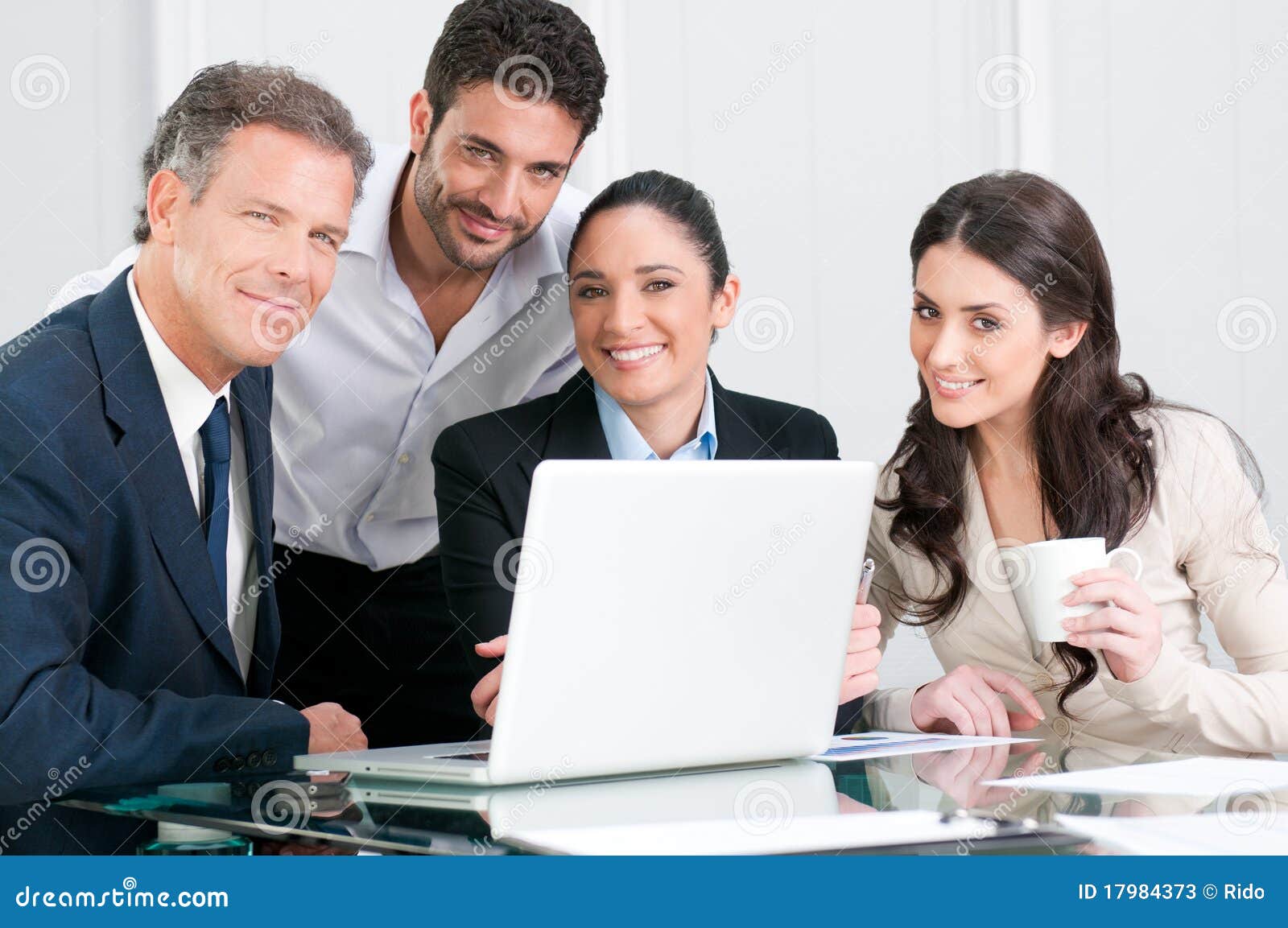 Business team satisfaction stock image. Image of business - 17984373