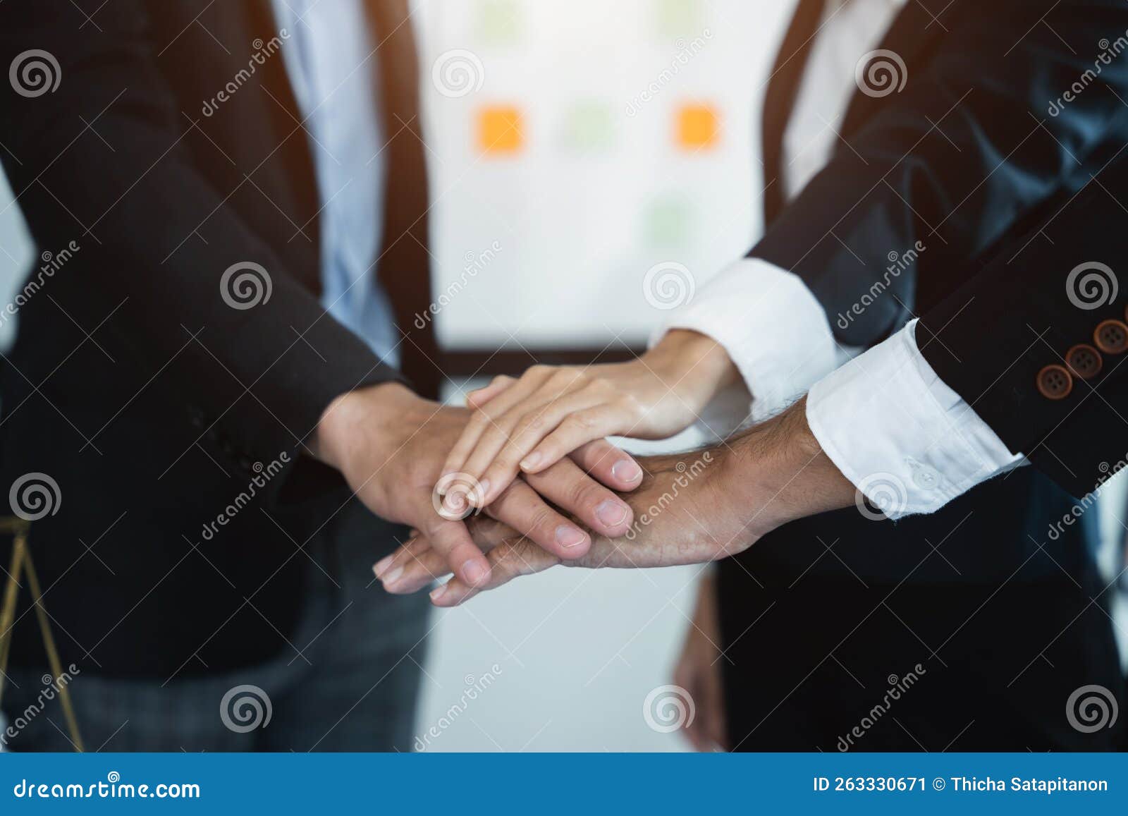 Business Team Shake Hands after Agreeing To Start a New Project ...