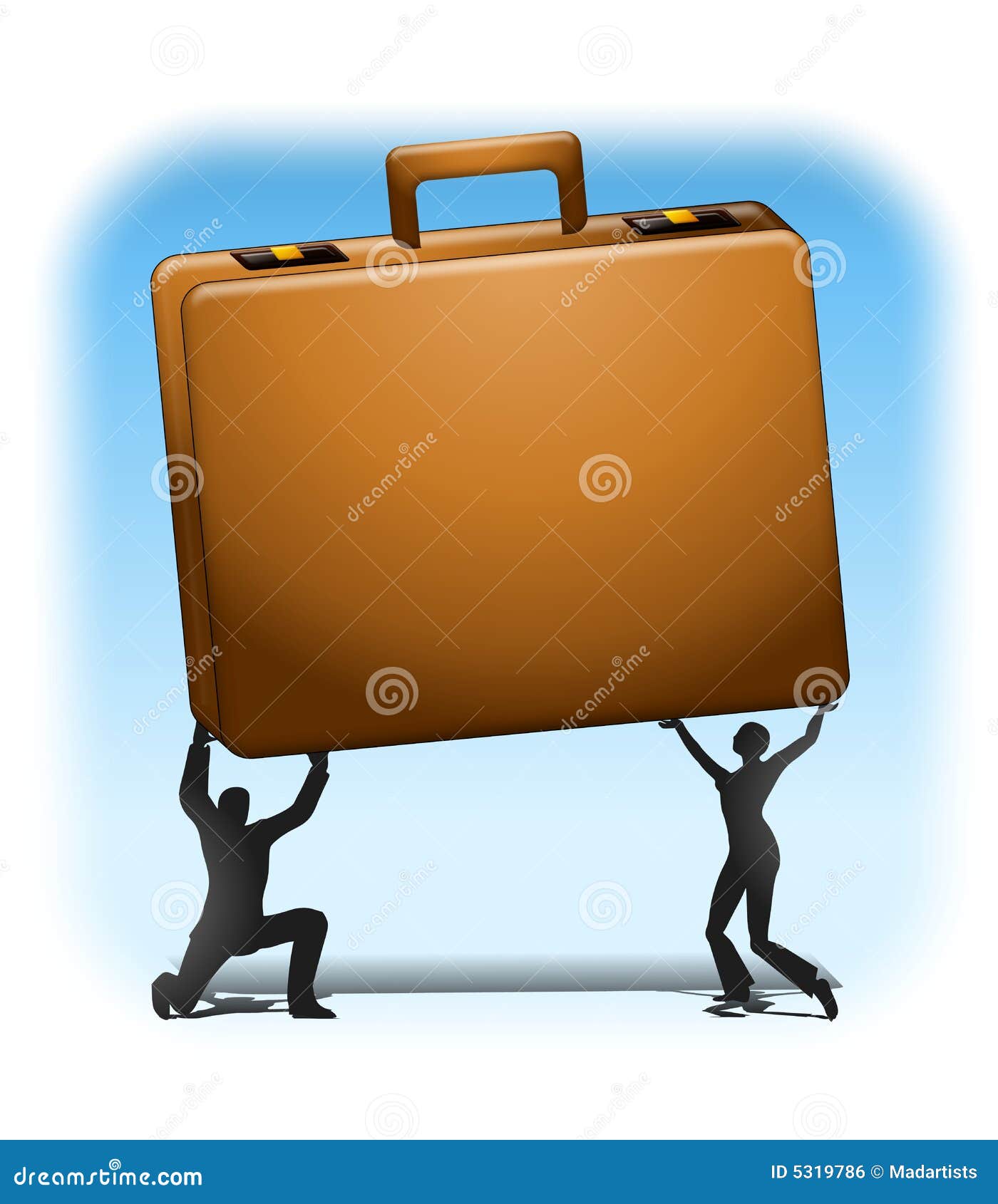 Business Team Sharing the Workload Stock Illustration - Illustration of ...