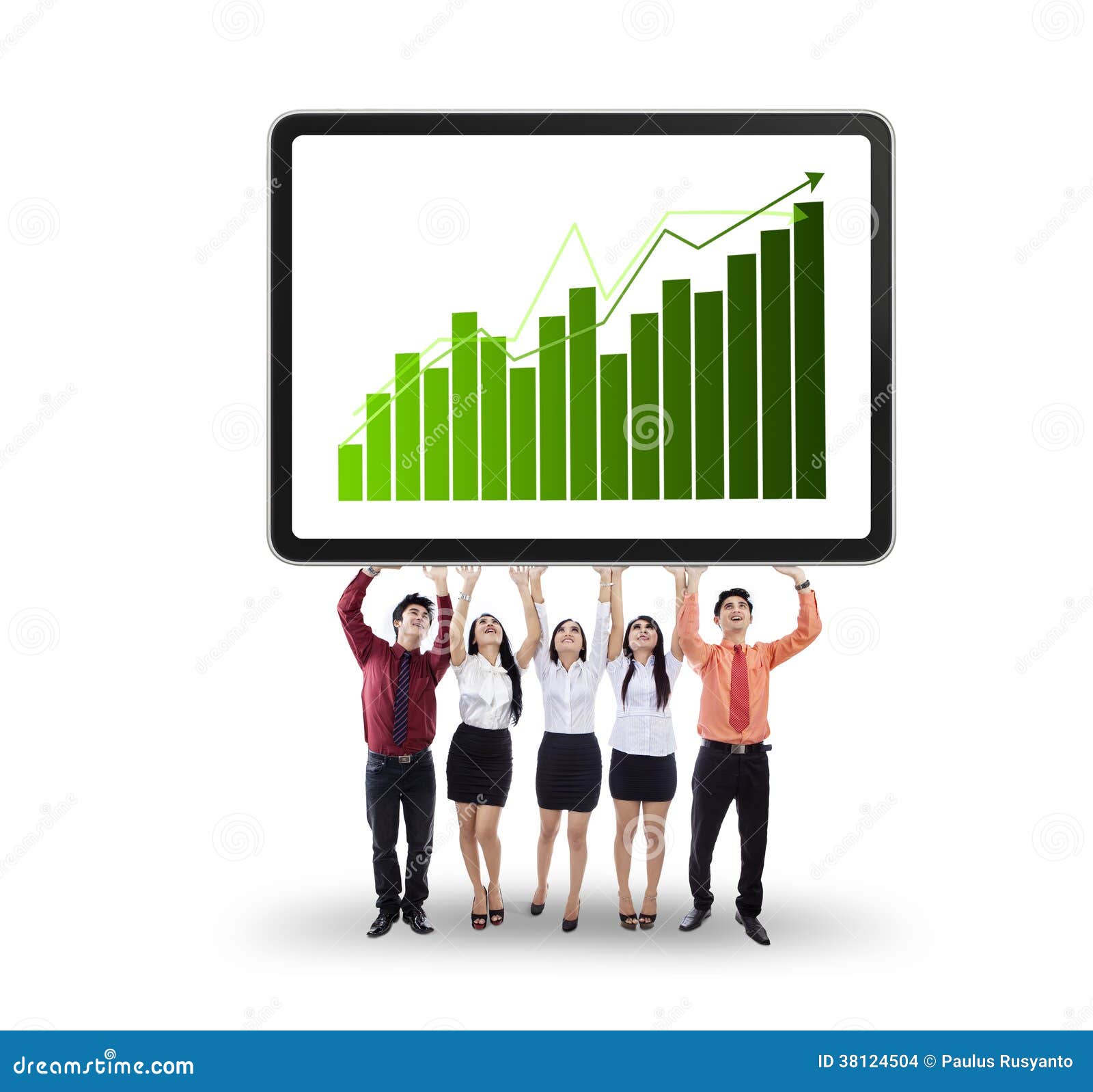 Team Showing Team Work Success Winning Gesture In Business Team Royalty ...