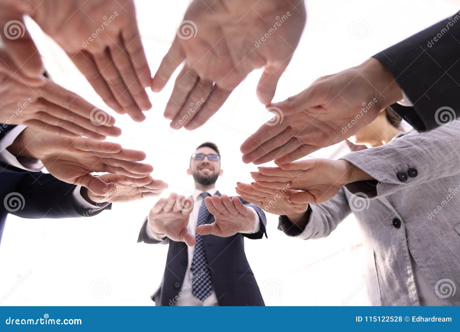 Business Team Showing Their Unity Stock Photo - Image of concept ...