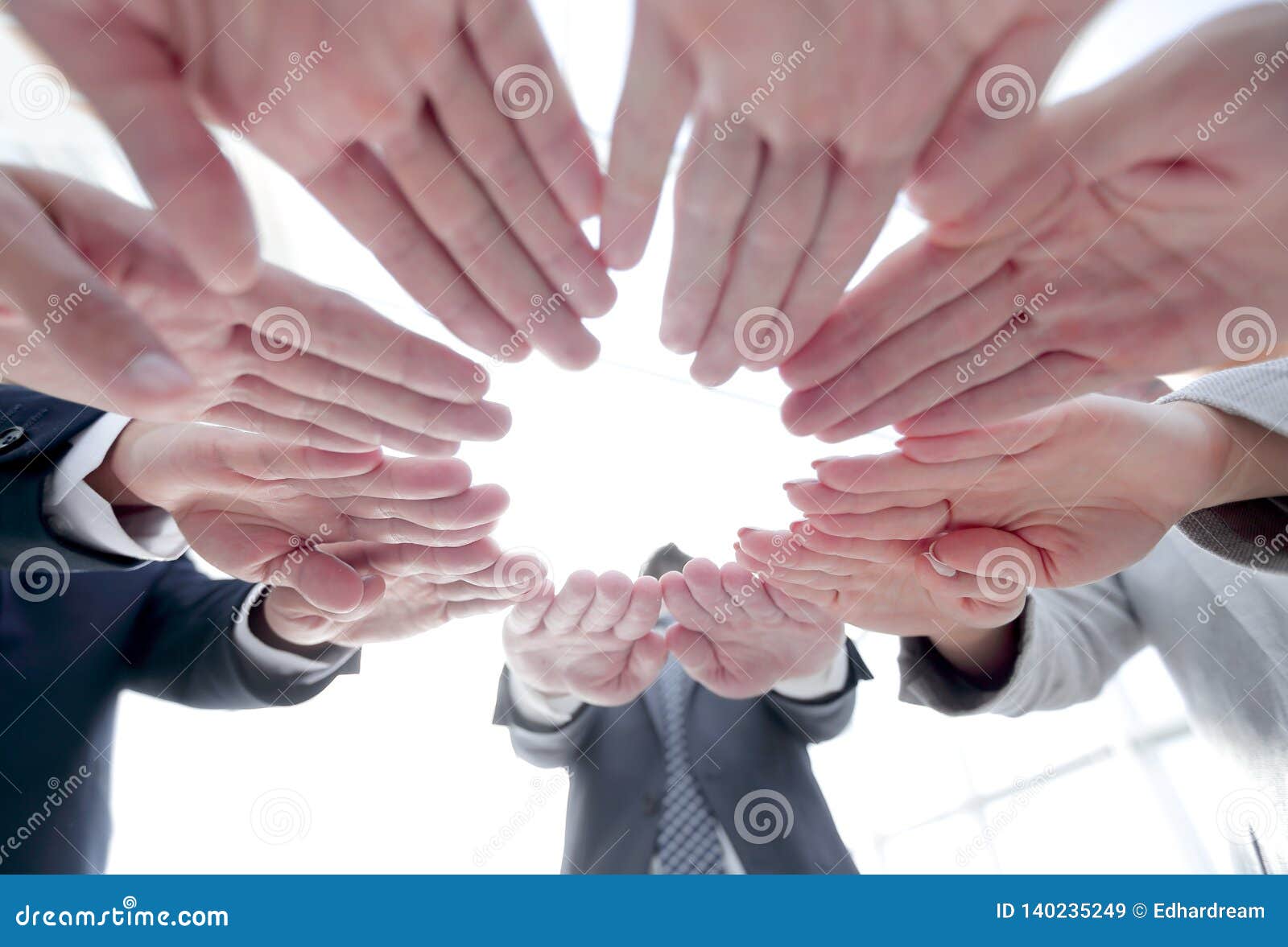 Business Team Showing Their Unity Stock Image - Image of collaboration ...