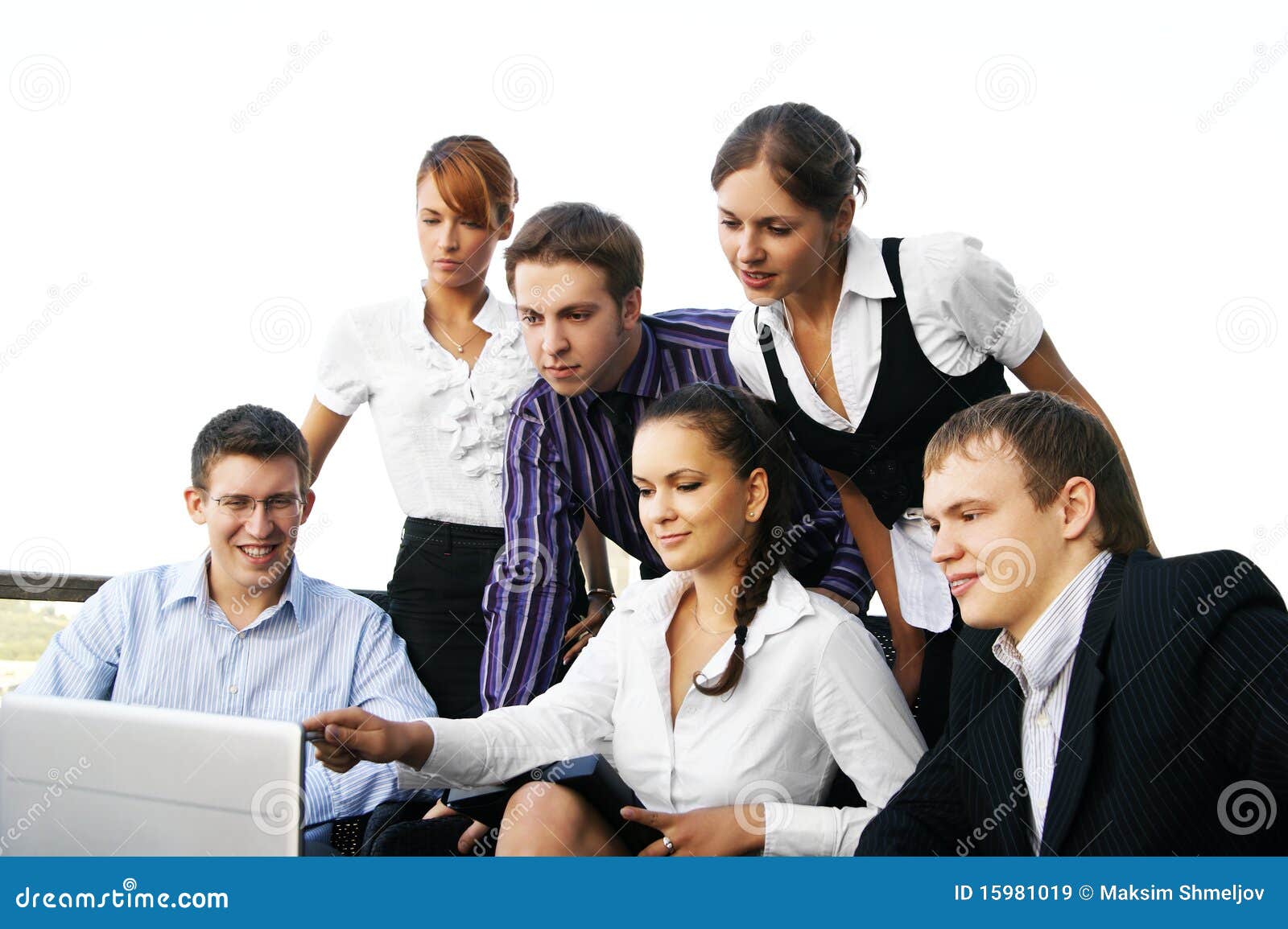 A Business Team of Six Young and Energetic Persons Stock Image - Image ...