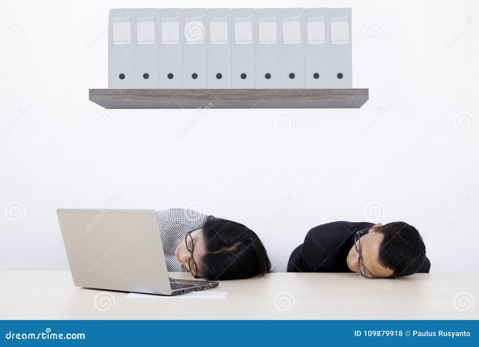 Business Team Sleeping on the Table Stock Photo - Image of computer ...