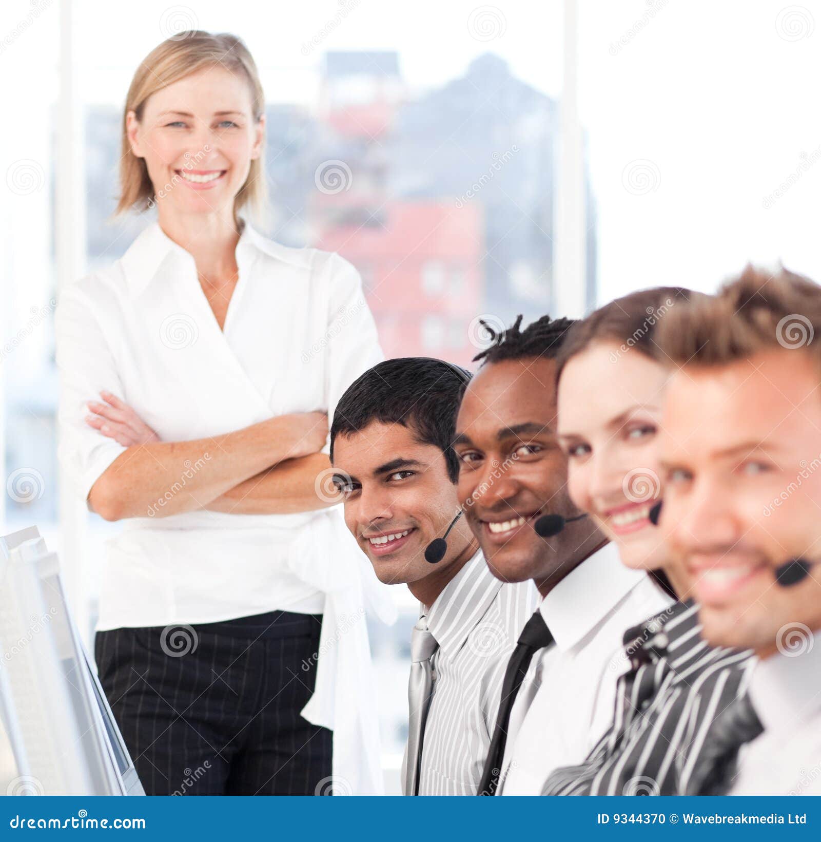 Business team smiling stock photo. Image of businesspeople - 9344370