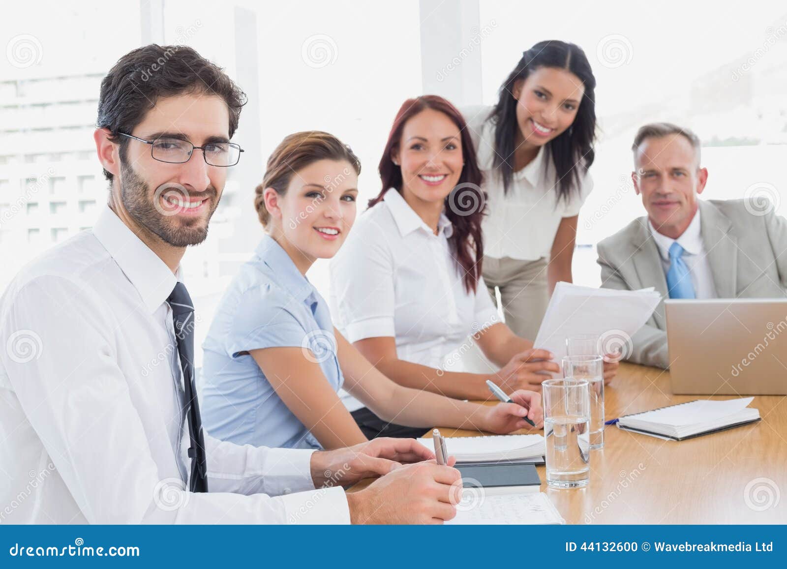Business Team Smiling at Camera Stock Photo - Image of woman ...