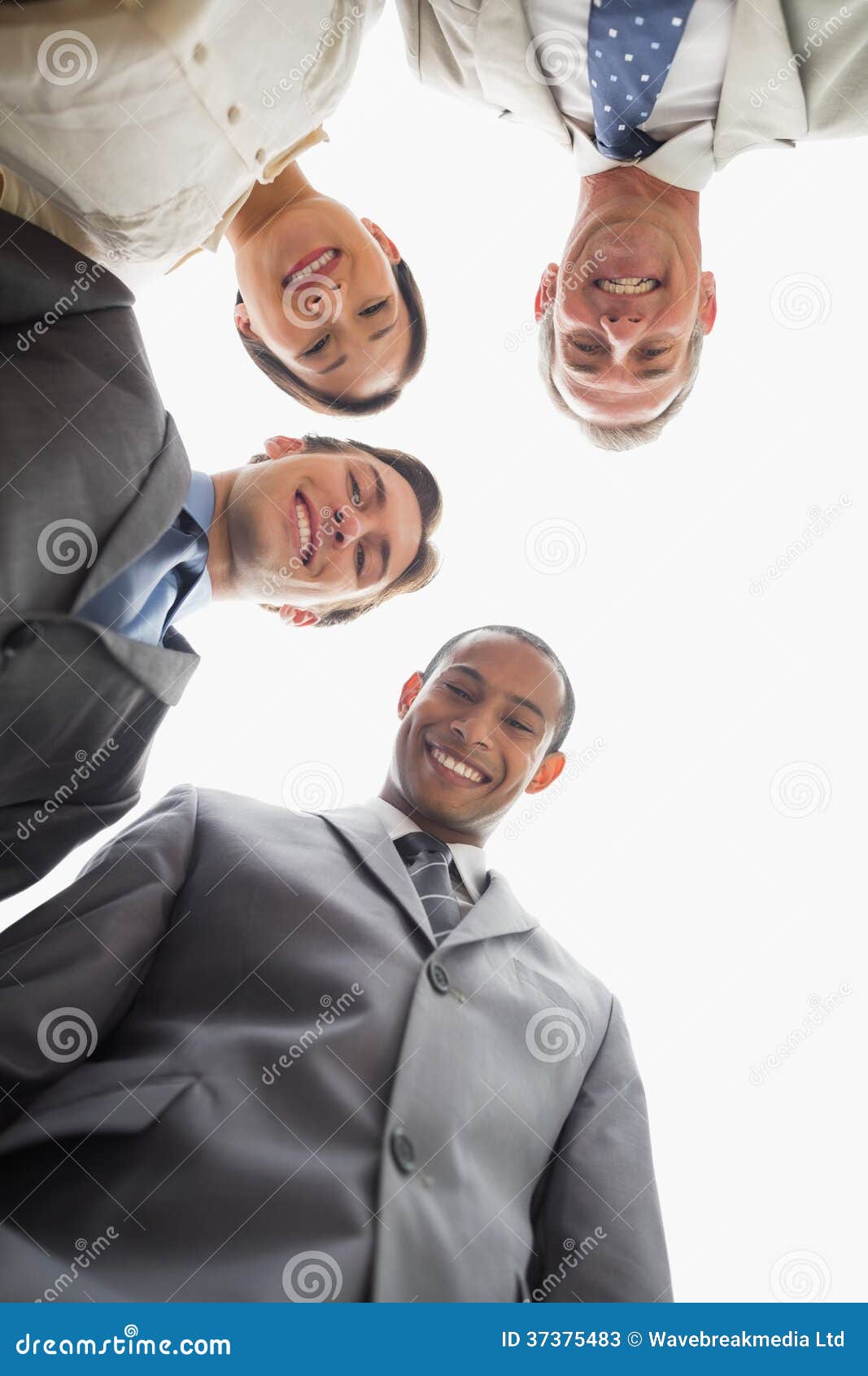 Business Team Smiling Down at the Camera Stock Image - Image of stylish ...