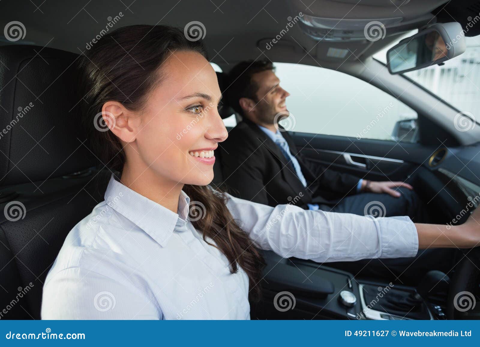 Business Team Smiling and Driving Stock Image - Image of handsome ...