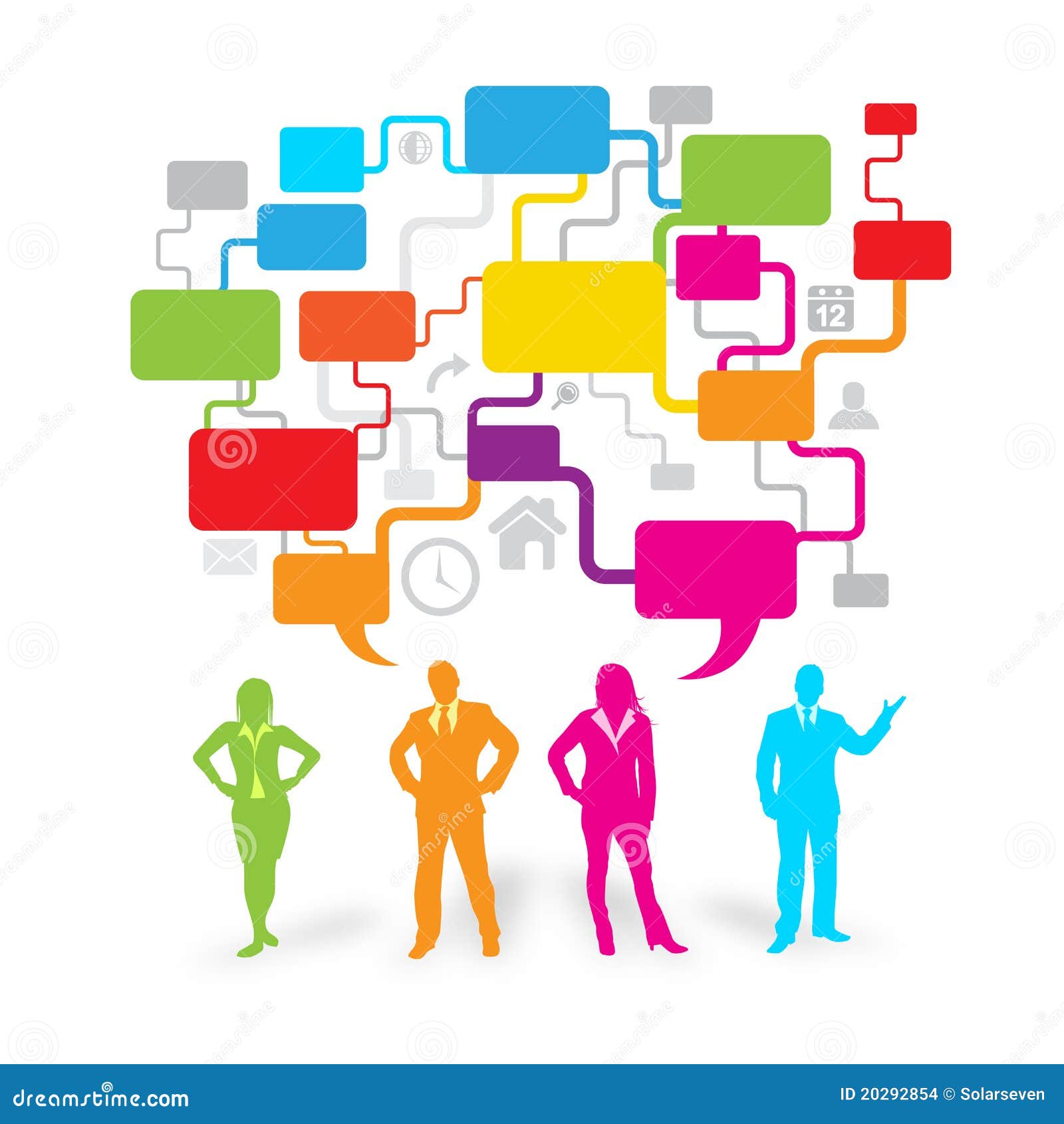 Business Team Solutions stock vector. Illustration of green - 20292854