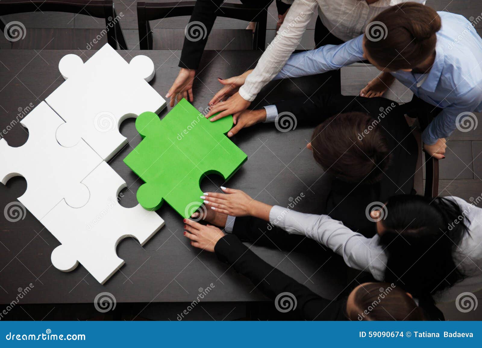 Business Team Solving Puzzle Stock Photo - Image of success, research ...