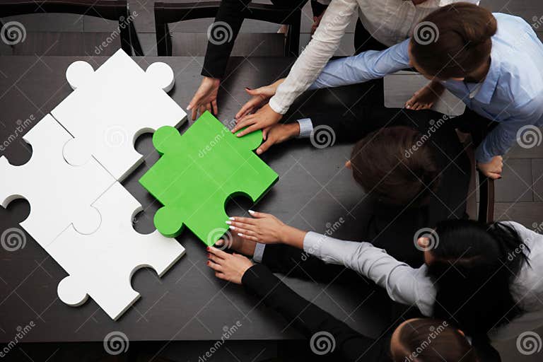 Business Team Solving Puzzle Stock Photo - Image of success, research ...